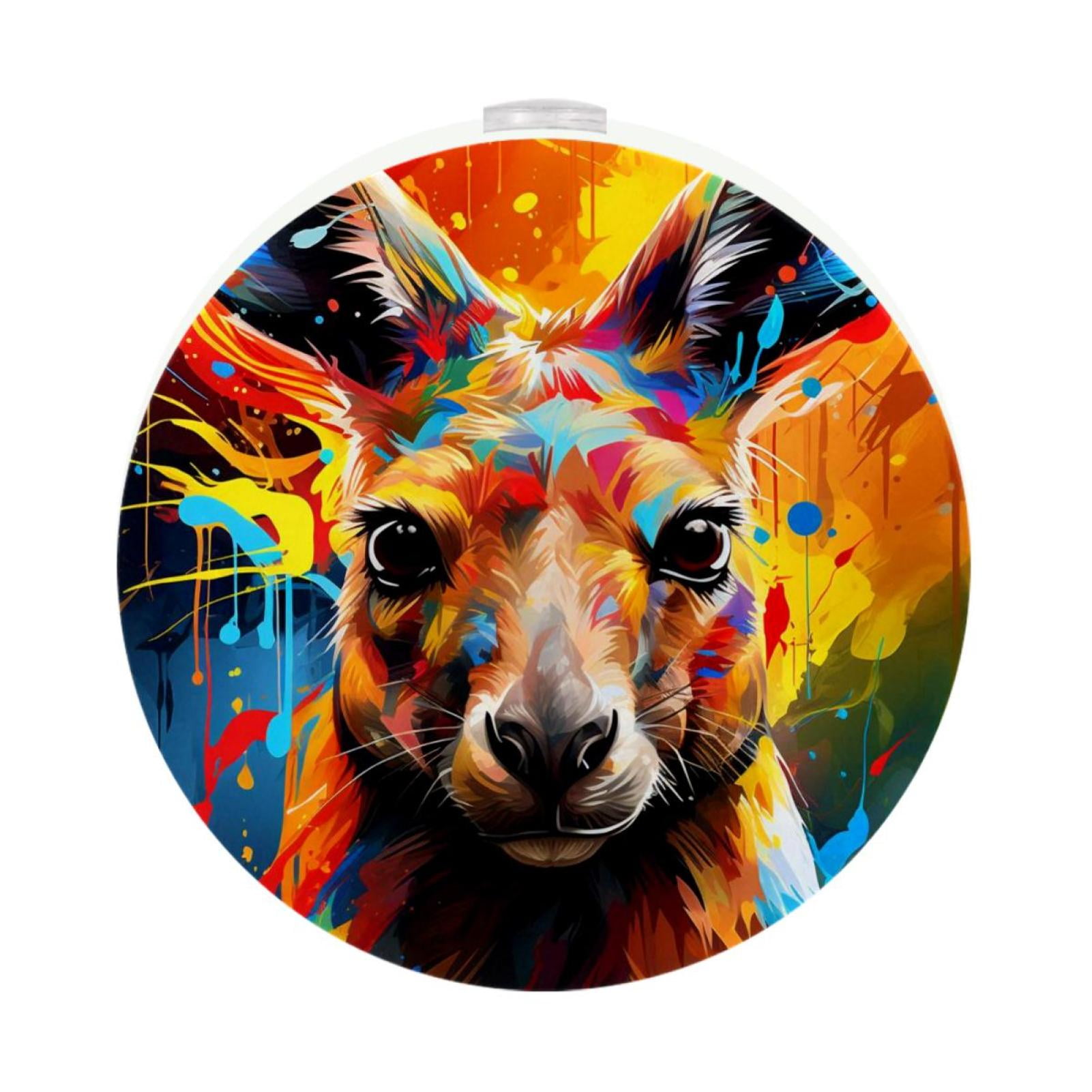 Kangaroo LED Round Night Light- Set of 2, Portable Rechargeable Mini ...