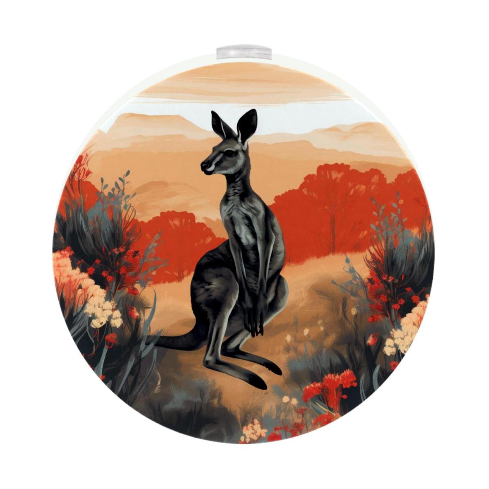 Kangaroo LED Round Night Light- Set of 2, Portable Rechargeable Mini ...