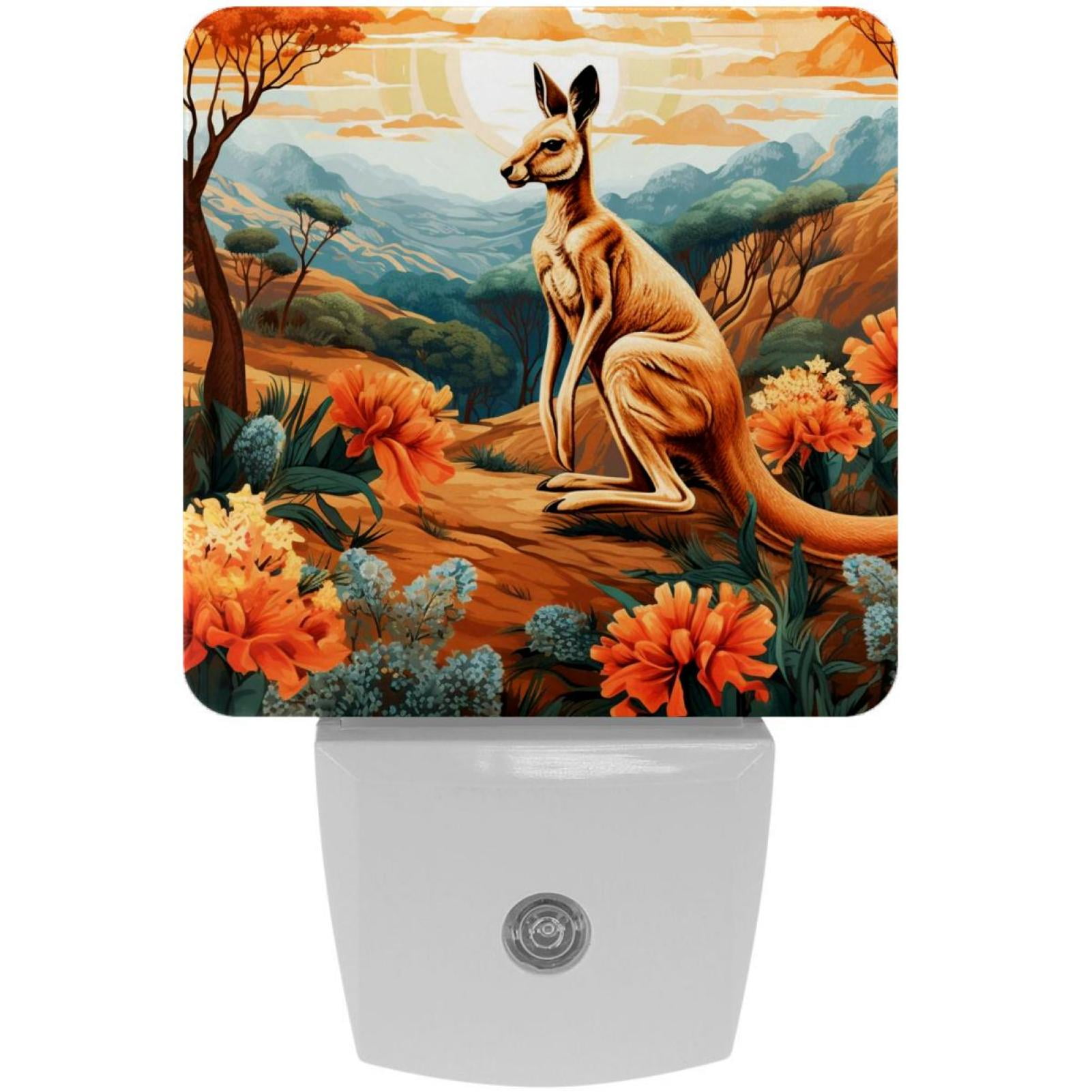 Kangaroo LED Square Night Light - Soft Glow Plug-in Lamp with Dusk to ...