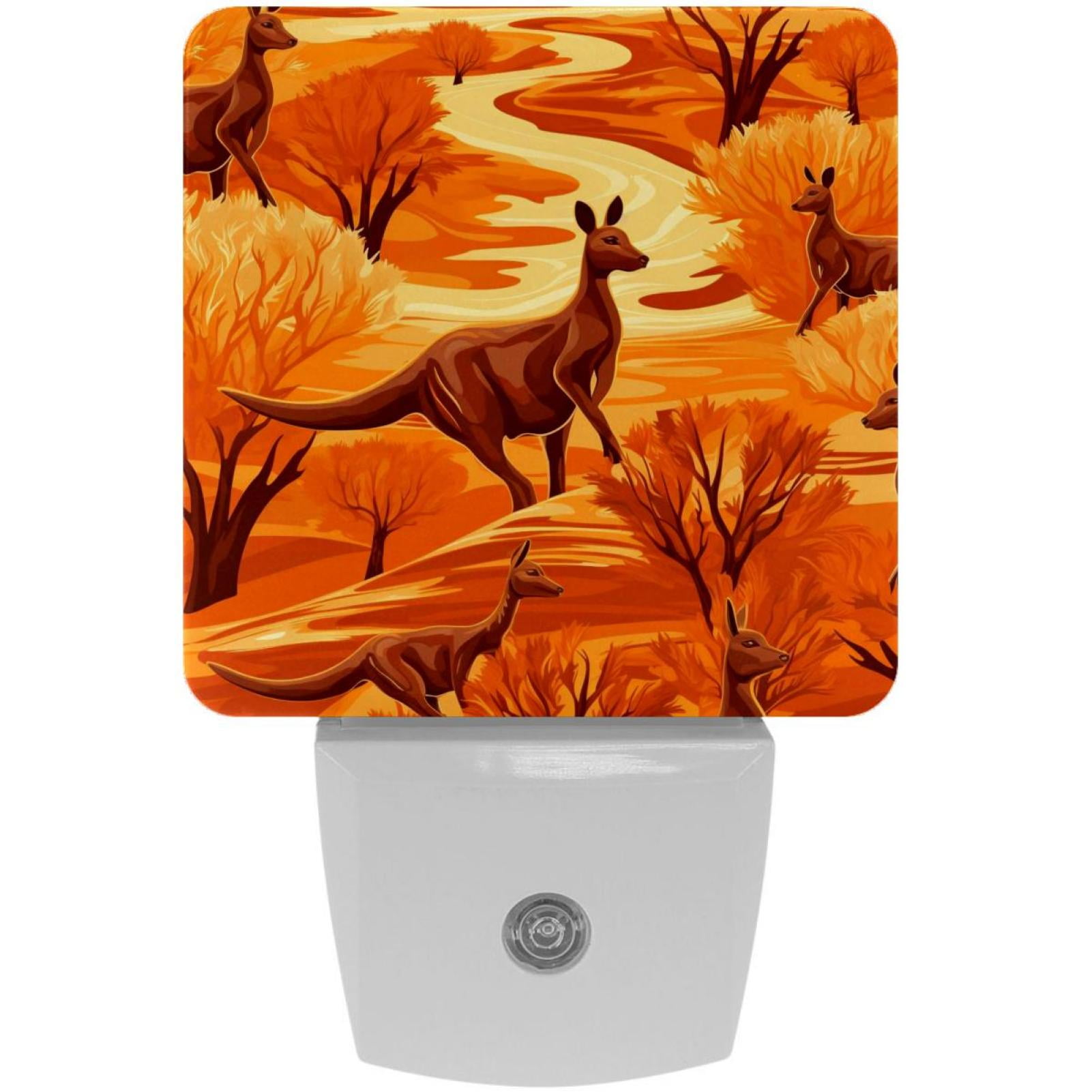 Kangaroo LED Square Night Light - Soft Glow Plug-in Lamp with Dusk to ...