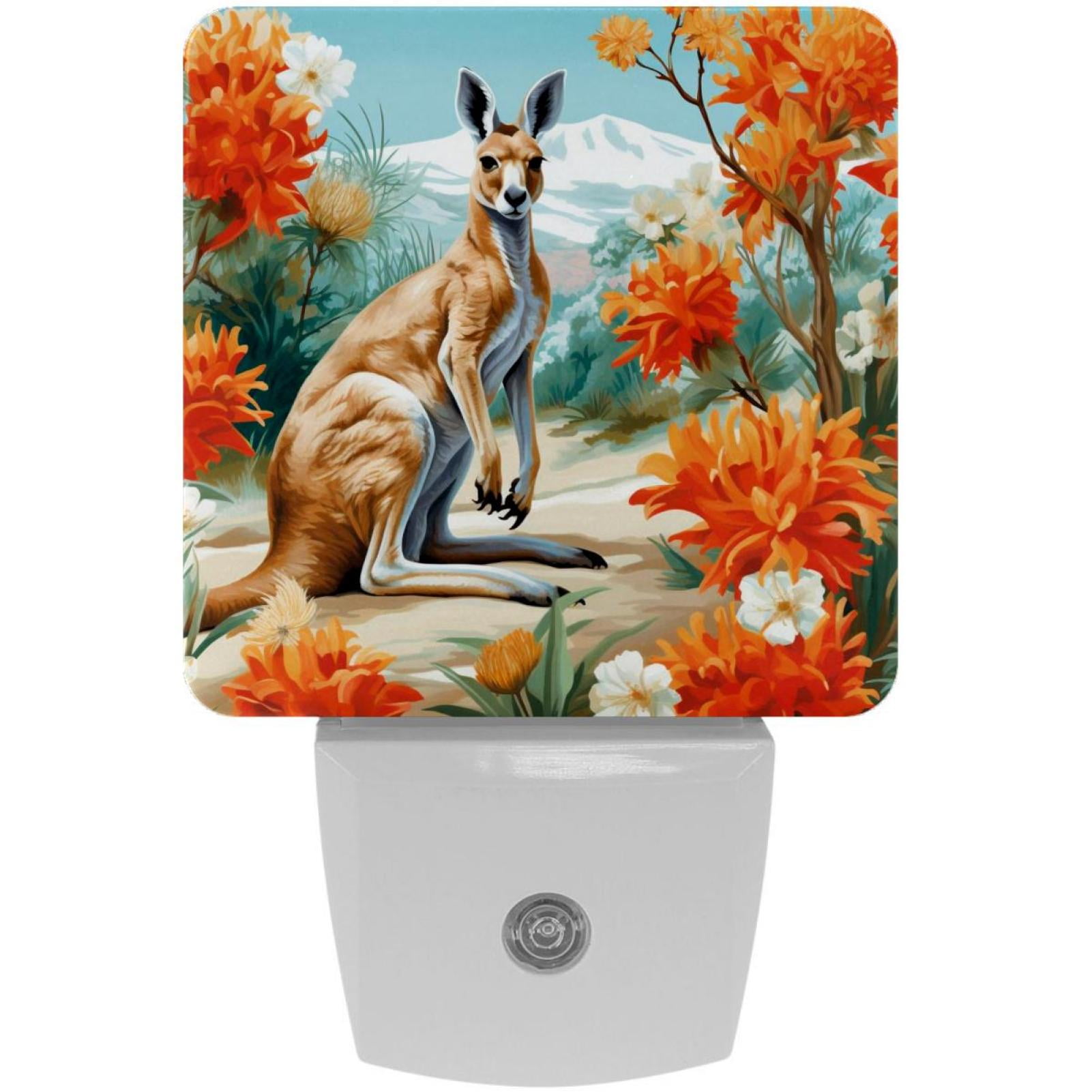 Kangaroo LED Square Night Lights - Energy Efficient Bedside Lamp with ...