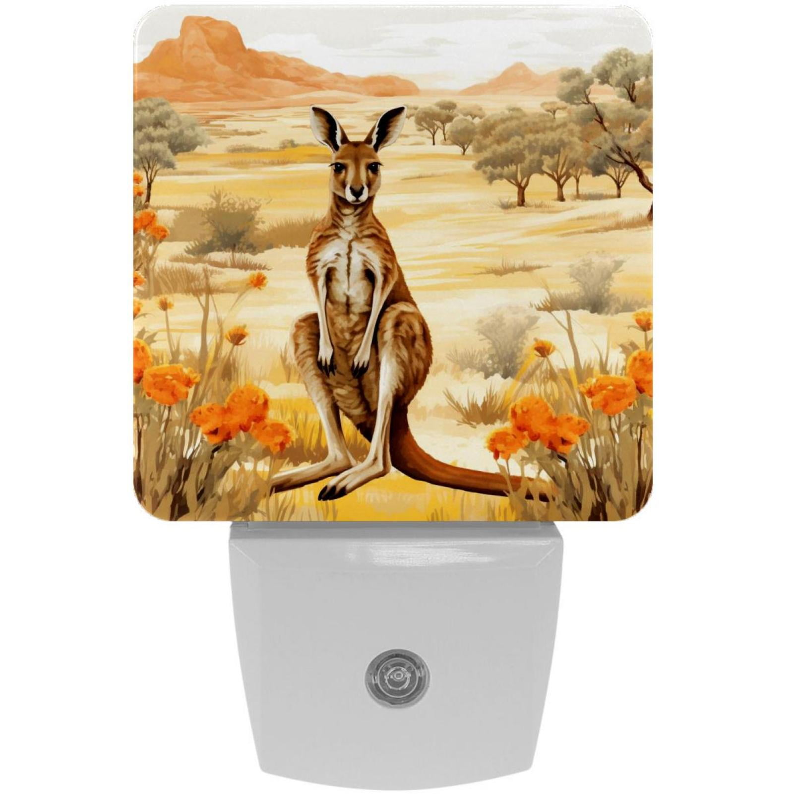 Kangaroo LED Square Night Lights - Energy Efficient Bedside Lamp with ...