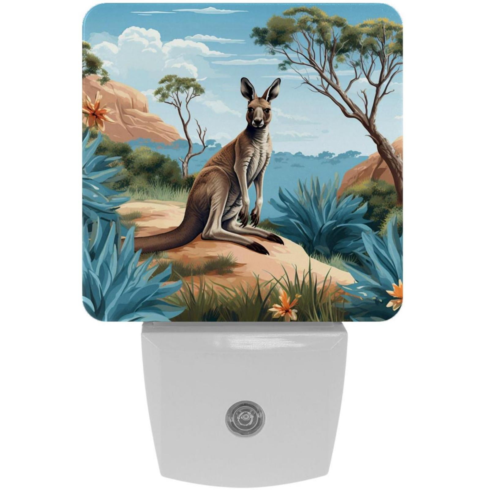 Kangaroo LED Square Night Lights - Energy Efficient Bedside Lamp with ...