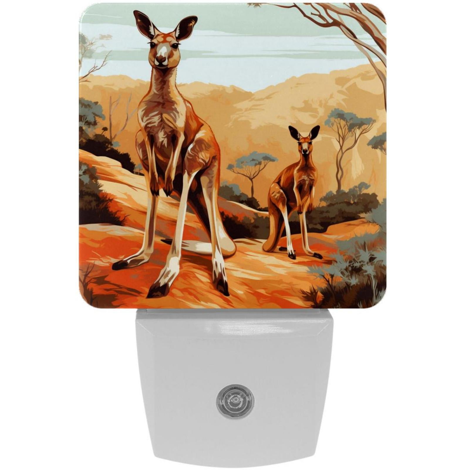 Kangaroo LED Square Night Lights - Modern Design, Soft Glow, Energy ...