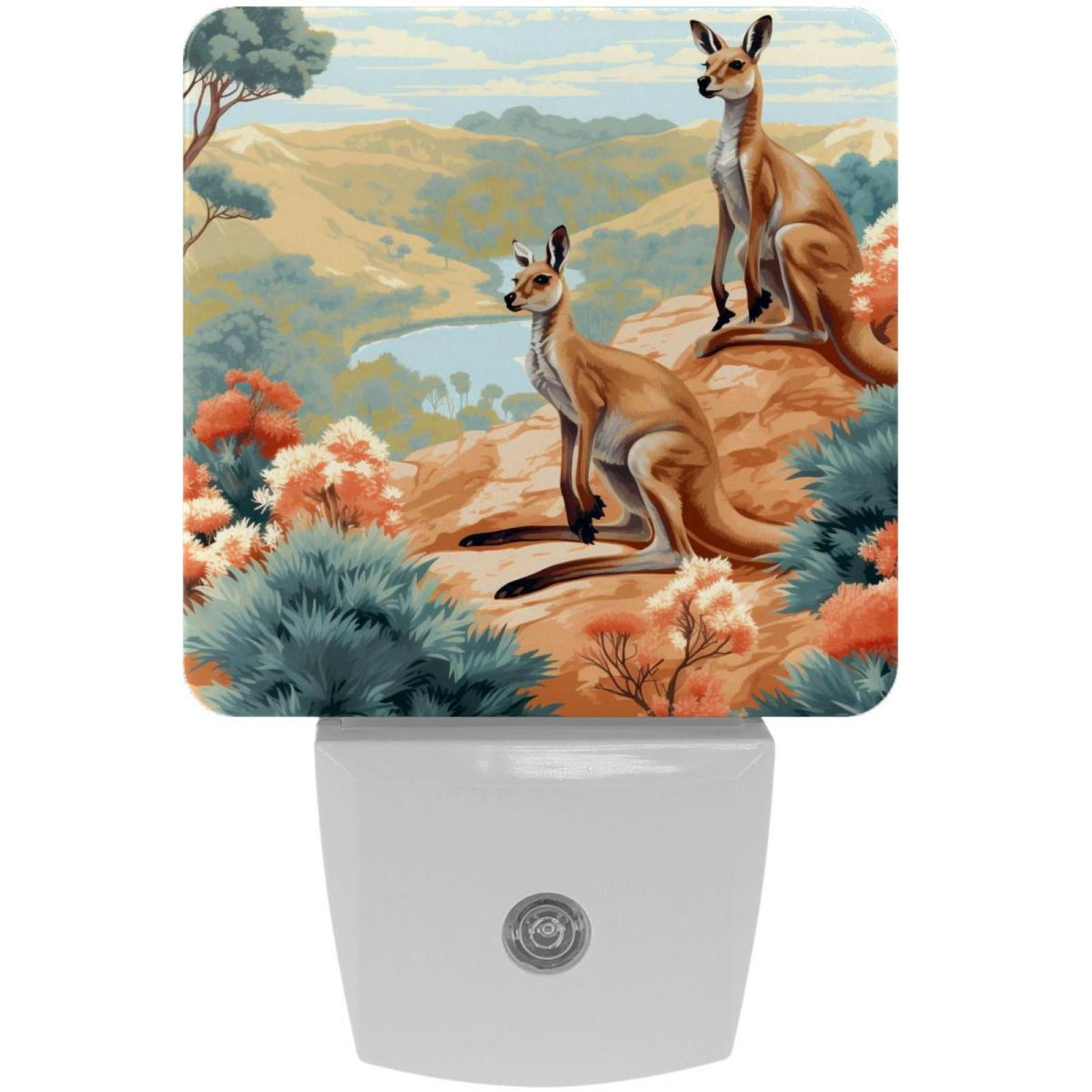 Kangaroo LED Square Night Lights - Modern Design, Soft Glow, Energy ...