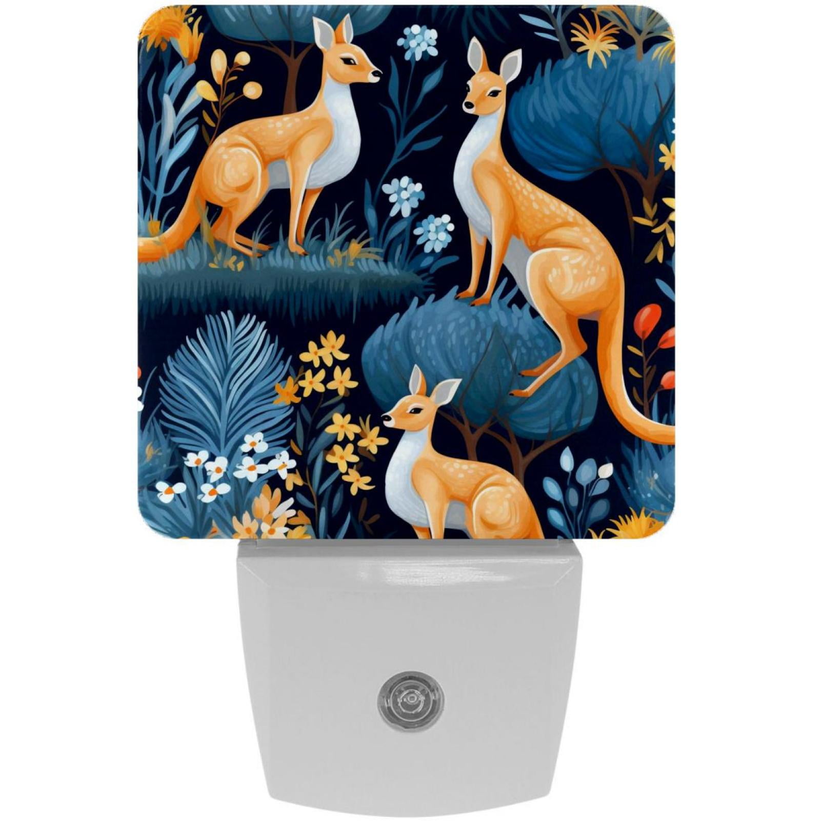 Kangaroo LED Square Night Lights - Portable and Stylish for Bedroom and ...