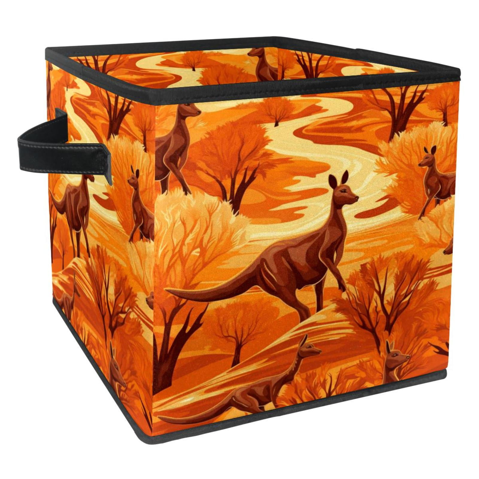 Kangaroo Large Capacity Foldable Storage Container Basket with Handle ...