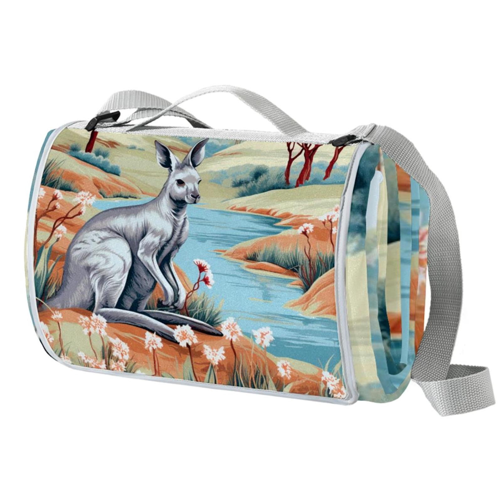 Kangaroo Large Picnic Mat for Outdoor Activities & Beach Trips ...
