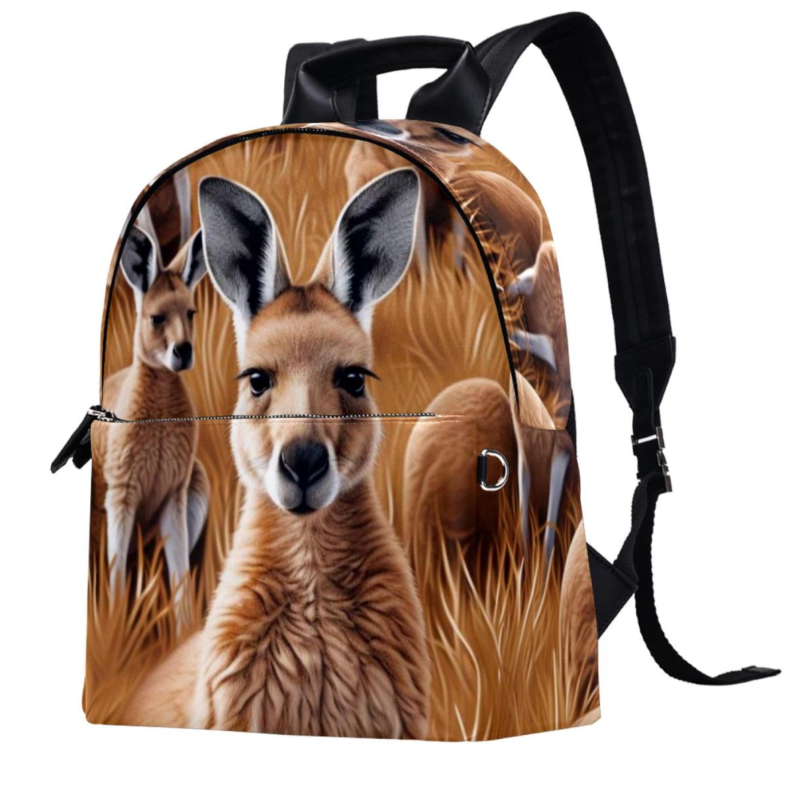 Kangaroo Leather Cute Backpacks with Printed Design - Lightweight ...