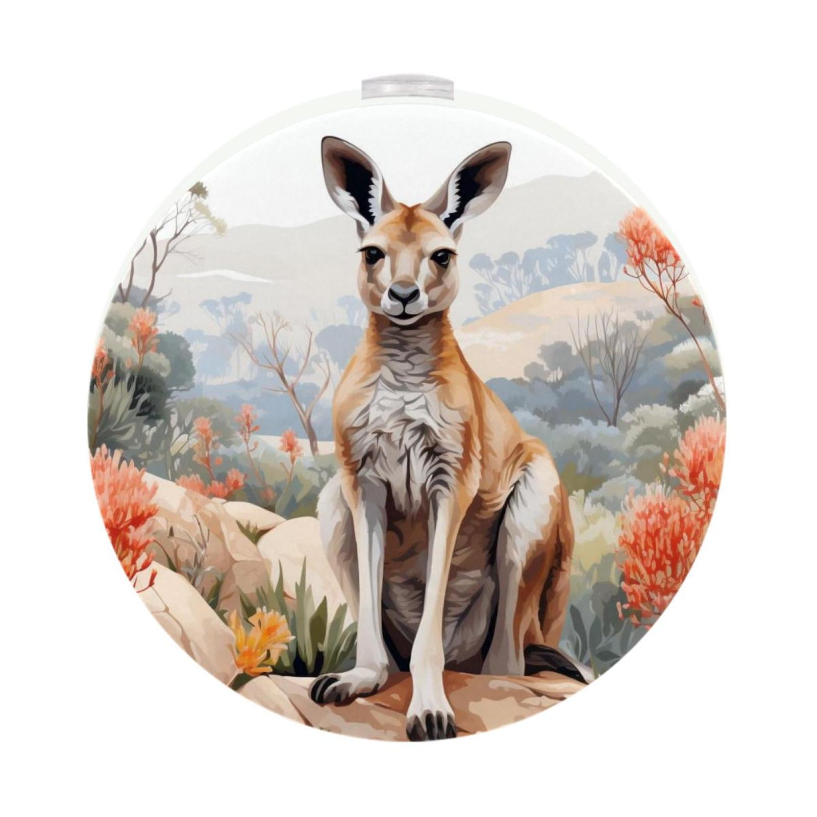 Kangaroo Led Round Night Light-2pcs Set, Battery Powered Mini Portable ...