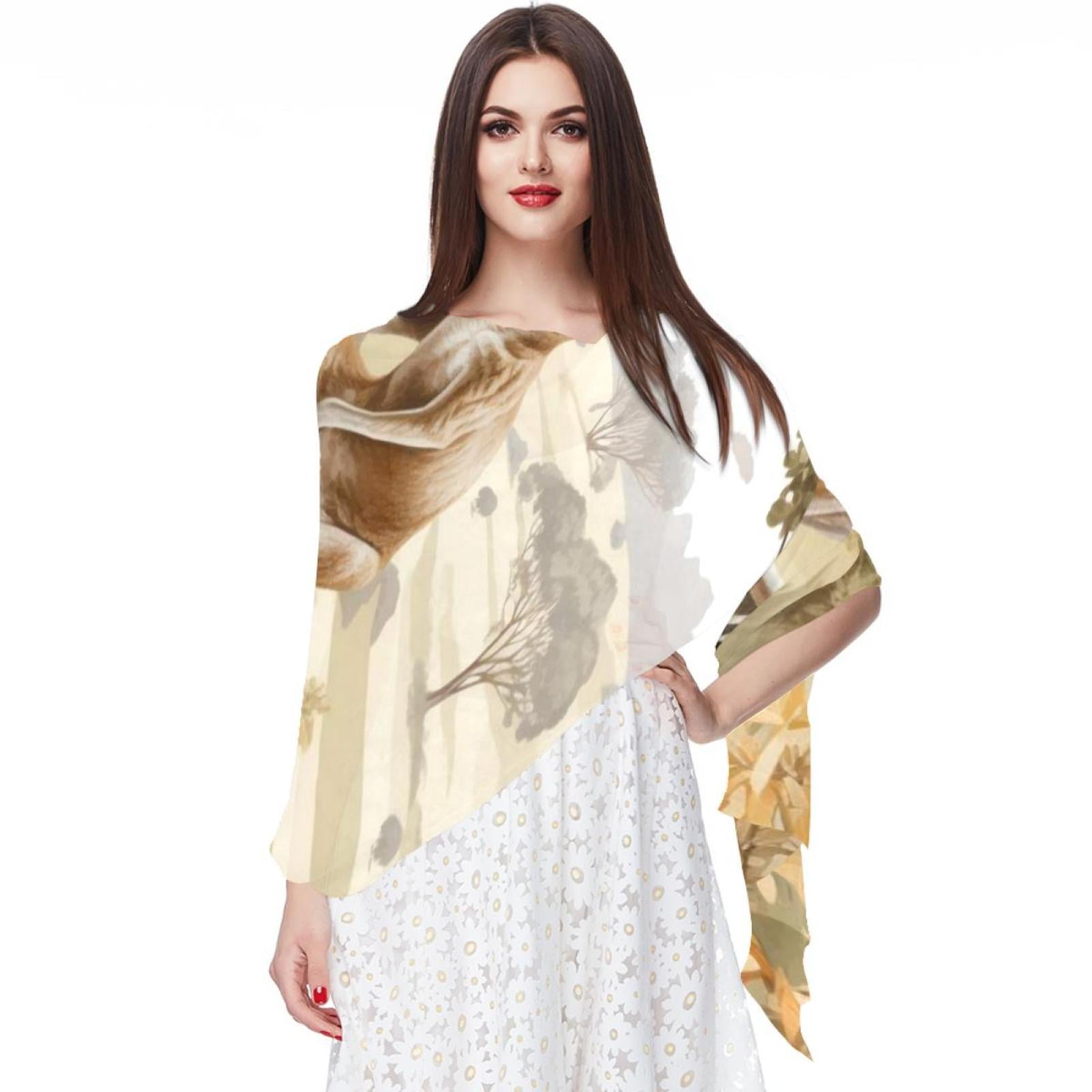 Kangaroo Light and Breathable Chiffon Yarn Silk scarf for Women ...