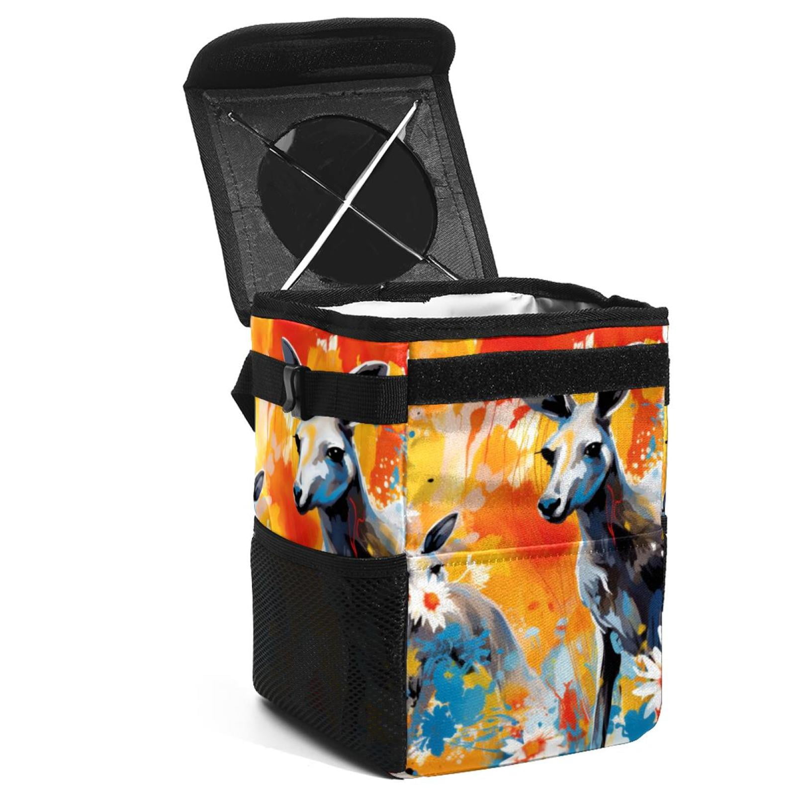 Kangaroo Mini Trash Can Car Garbage Can Trash Can for Car - Foldable ...