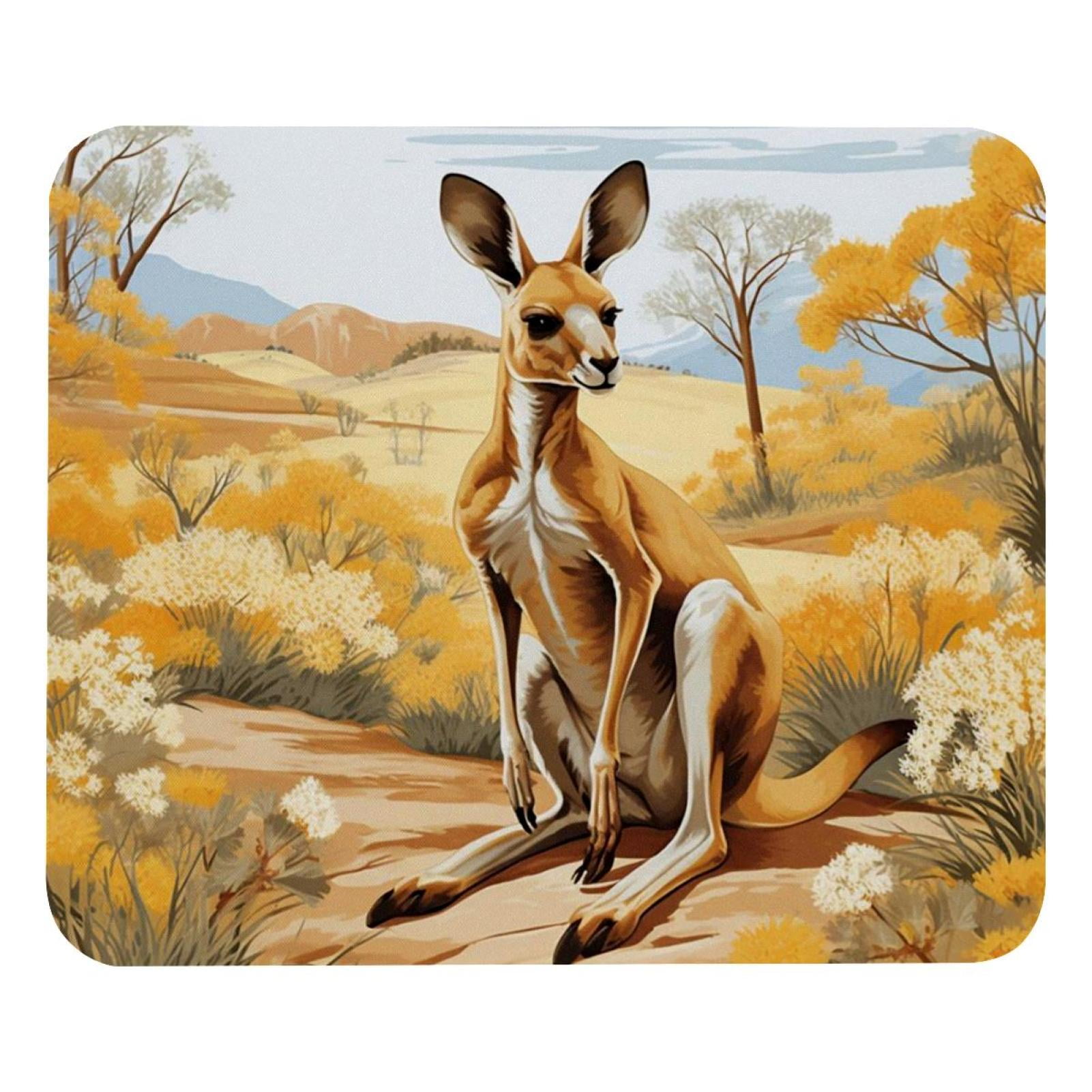 Kangaroo Mouse Pad, Personality Design Rubber Base for Office Decor for ...