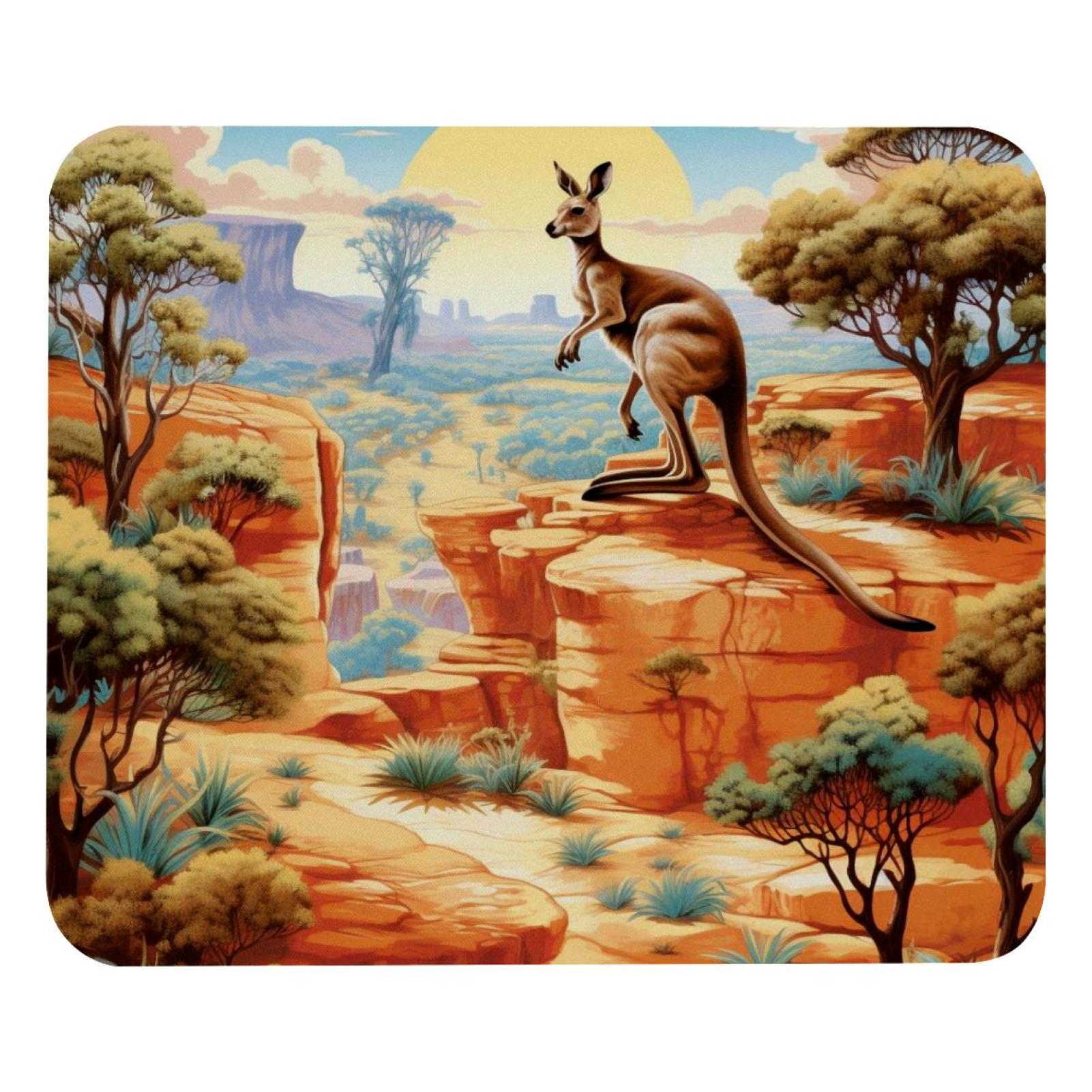 Kangaroo Mouse Pad, Personality Design Rubber Base for Office Decor for ...