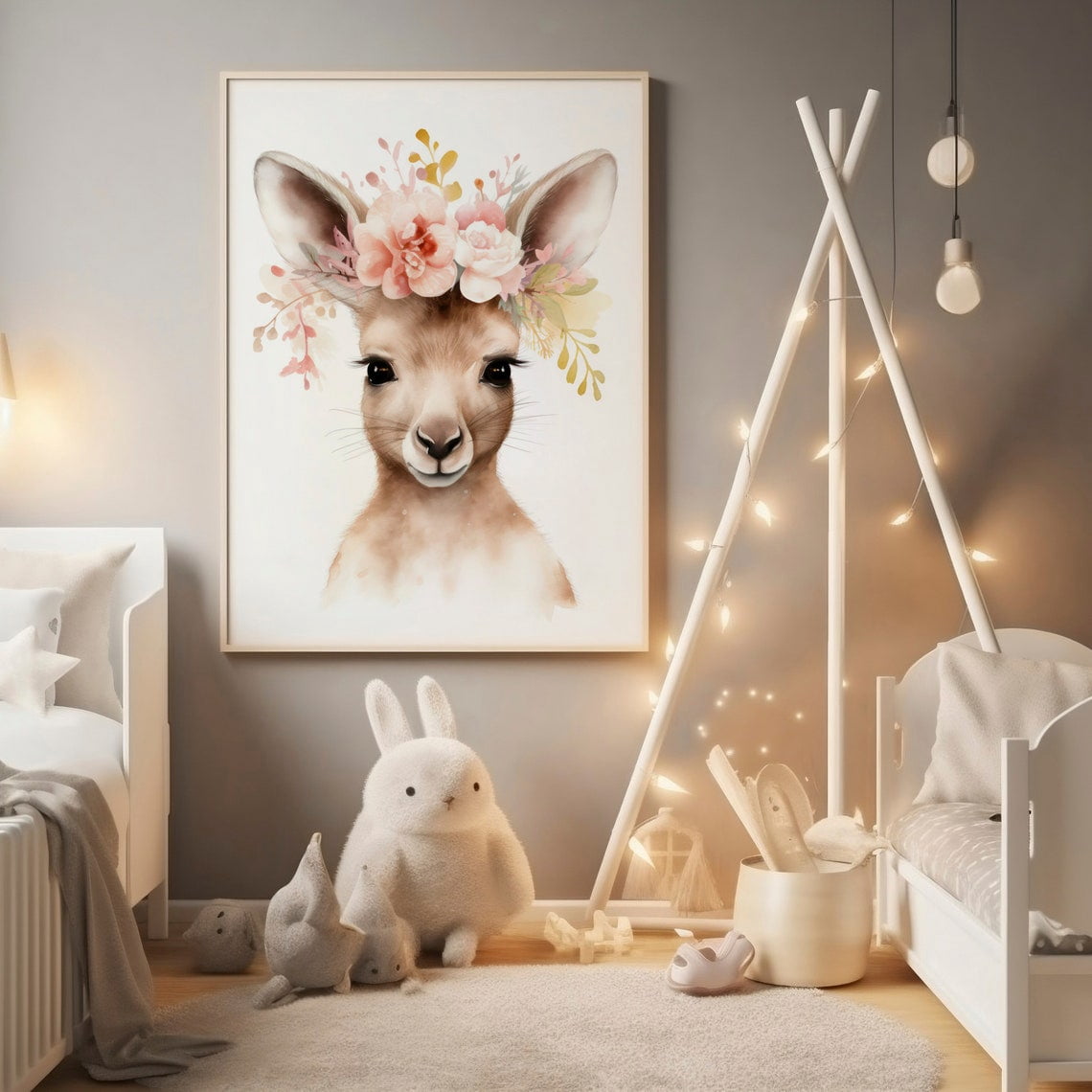 Kangaroo Nursery Art, Kangaroo Wall Art, Kangaroo Art, Kangaroo Poster ...