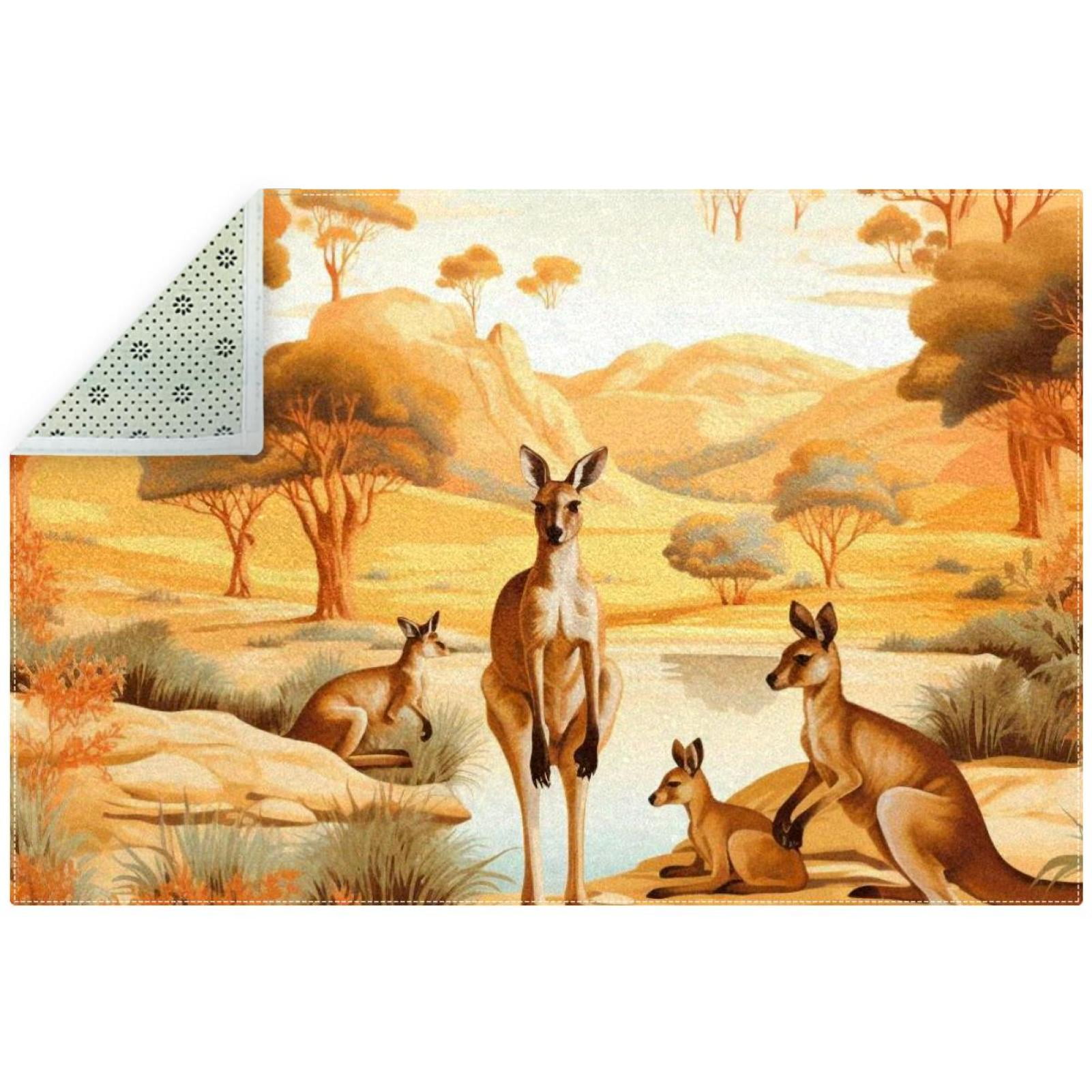 Kangaroo Office Mat with Right-Angle Design - Polyester Floor Mat for ...