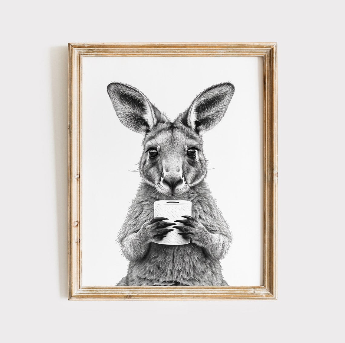 Kangaroo Poster Animal Bathroom Poster Kangaroo Gift Kangaroo Art ...