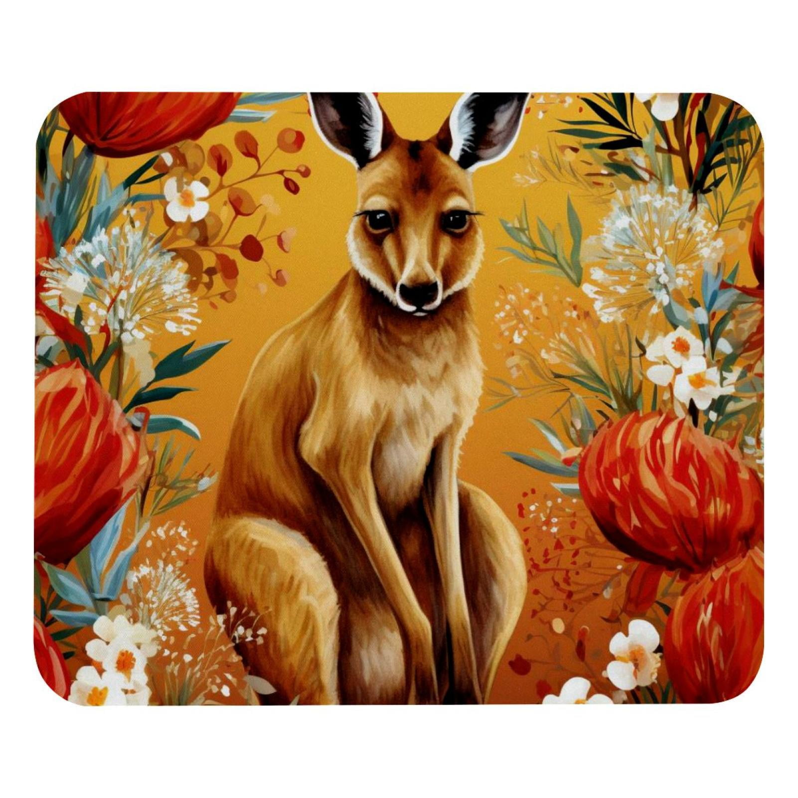 Kangaroo Printed Non-Slip Rubber Bottom Gaming Mouse Pad 8.3x9.8 Inch ...