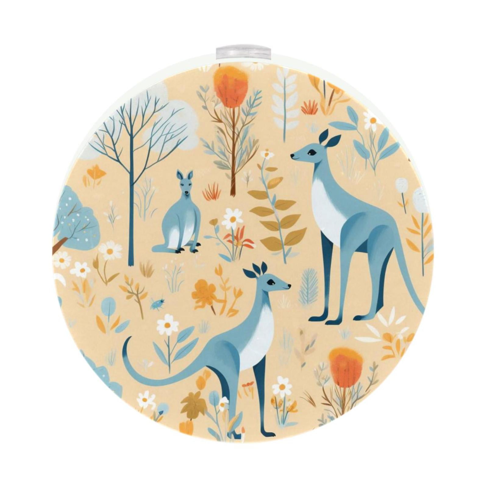 Kangaroo Round LED Night Light-2PCS Set for Bedroom, Bathroom, Kitchen ...