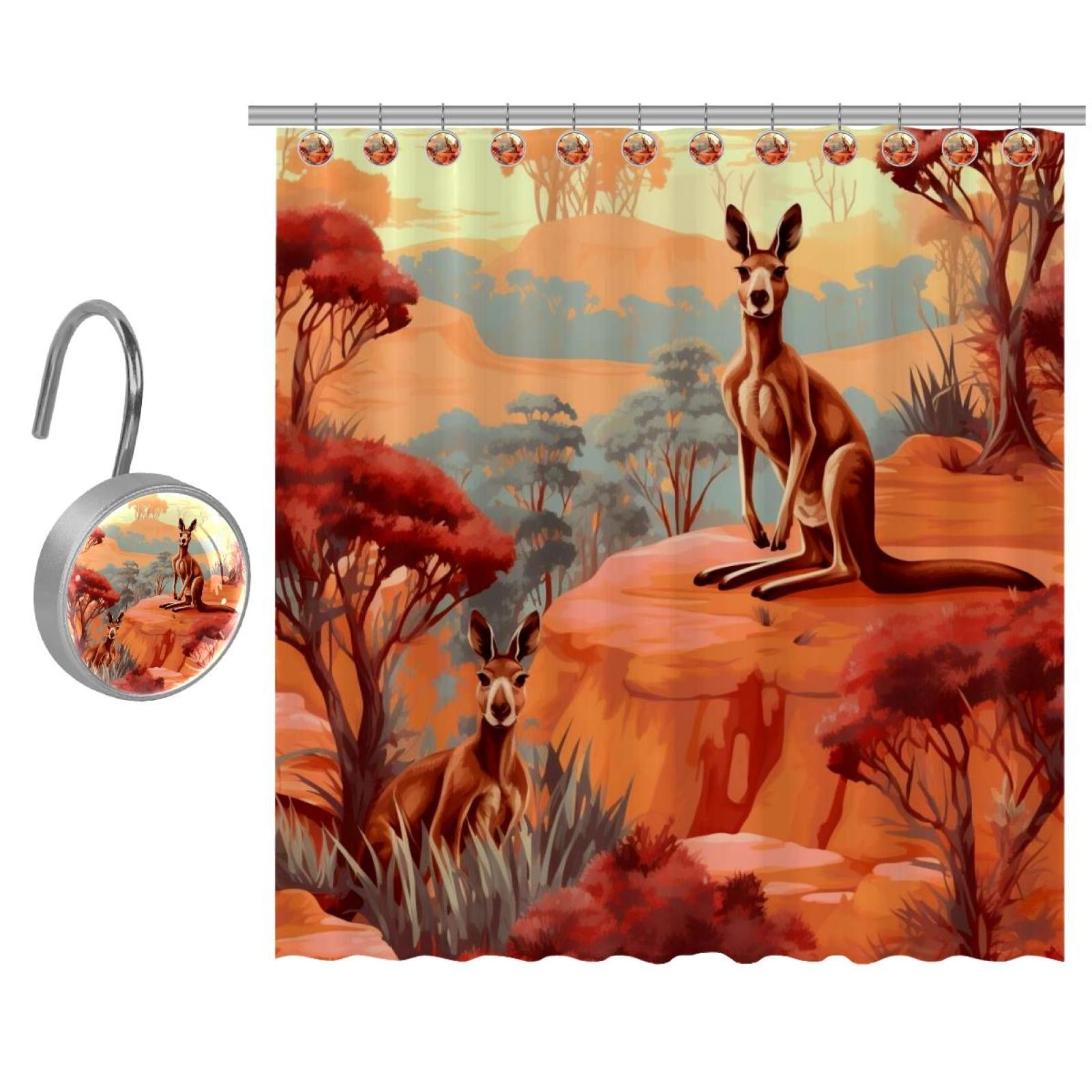 Kangaroo Shower Curtain Set for Bathroom - Walmart.com