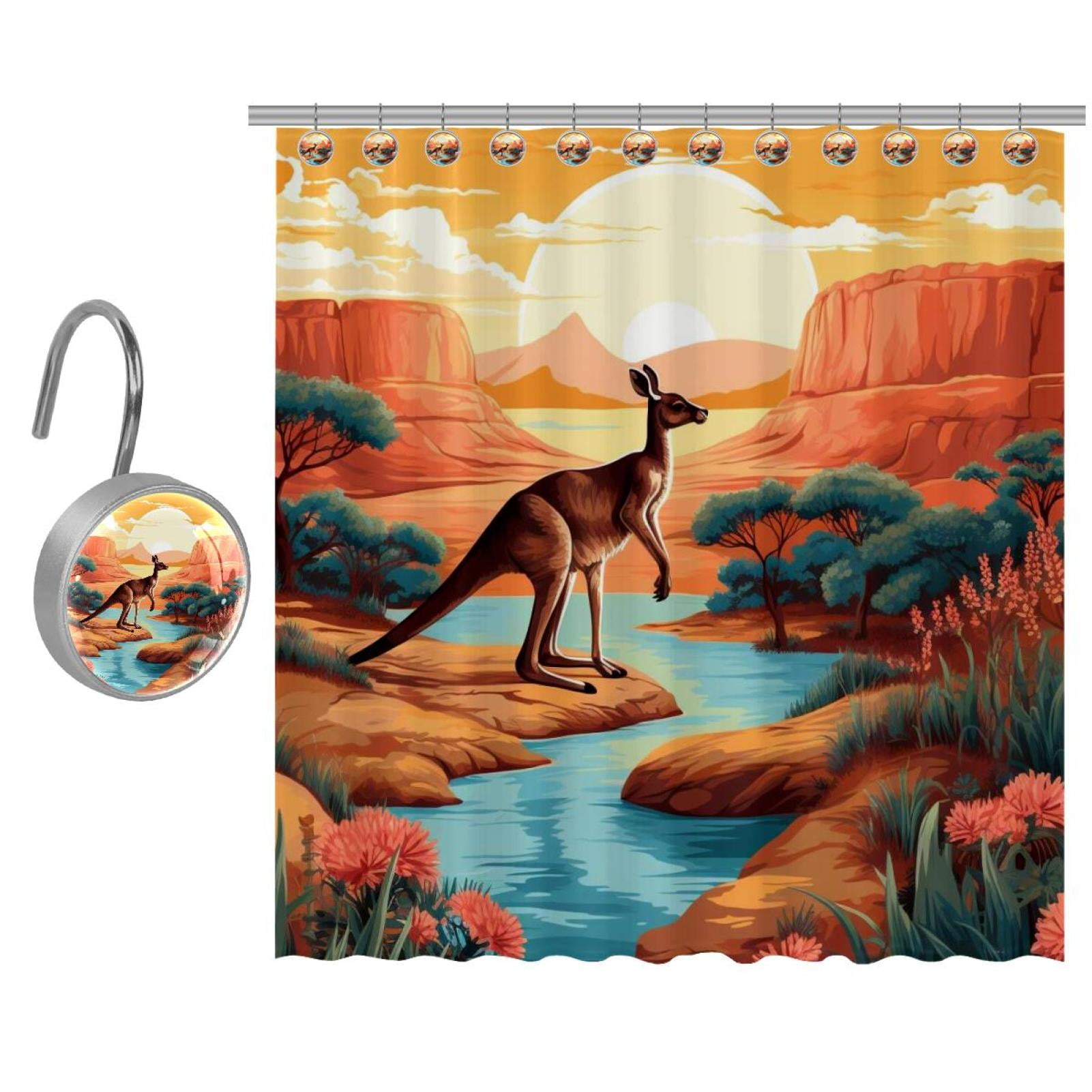 Kangaroo Shower Curtain Set for Bathroom - Walmart.com