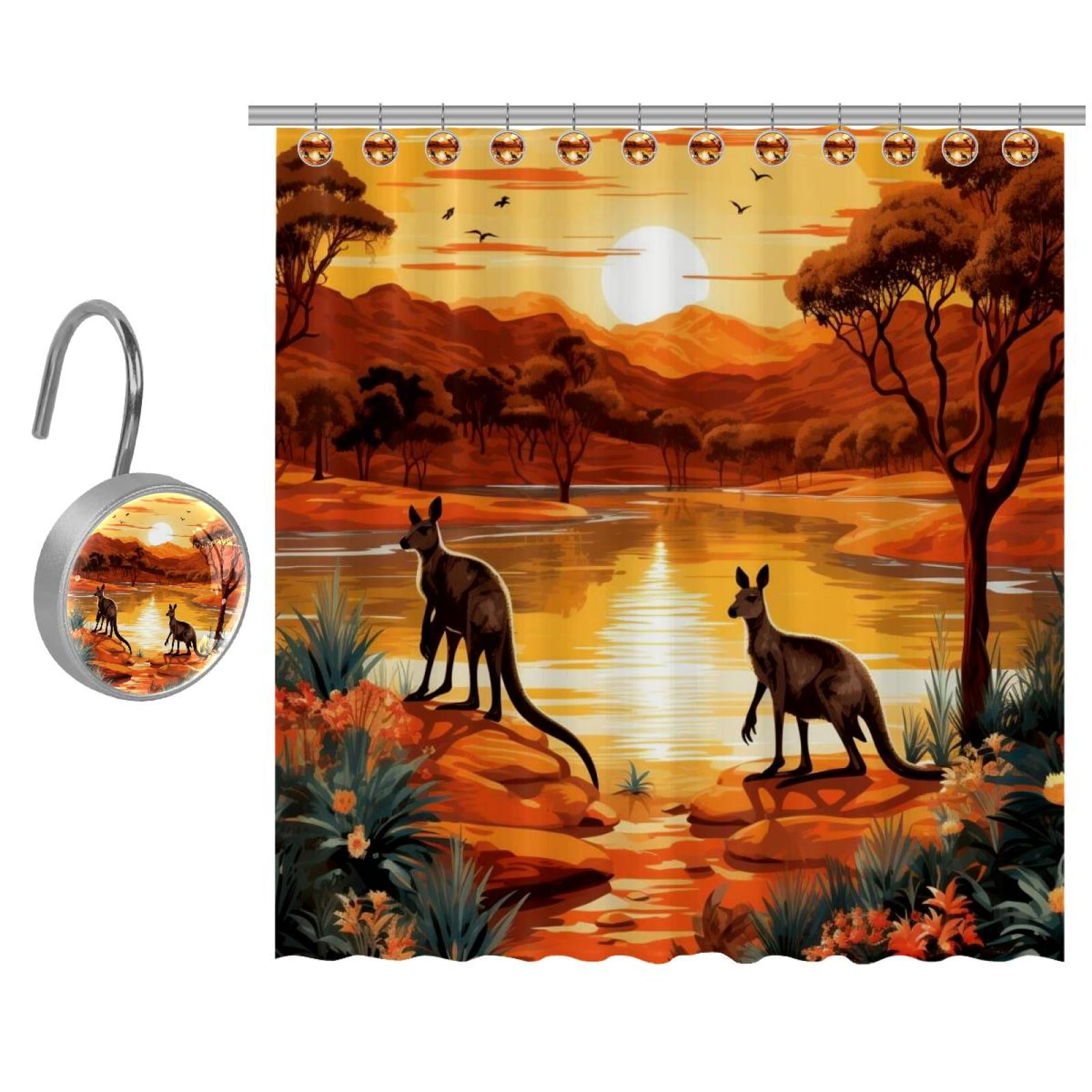 Kangaroo Shower Curtain for Bathroom - Walmart.com