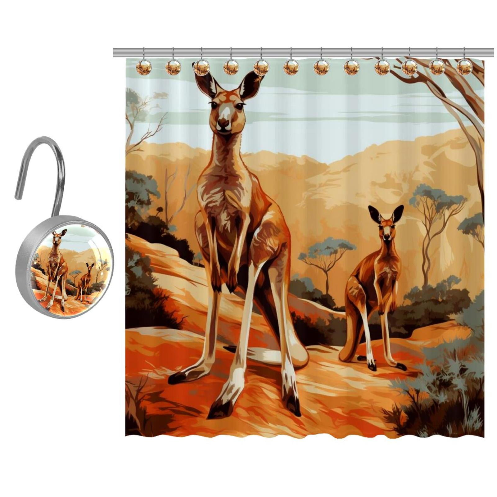 Kangaroo Shower Curtain for Bathroom - Walmart.com