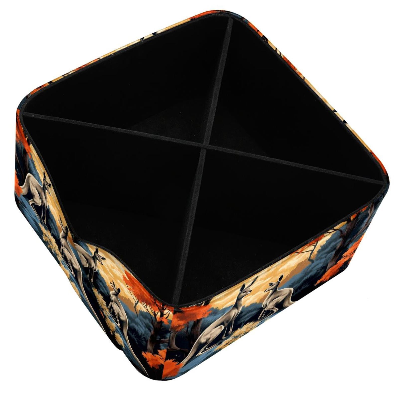 Kangaroo Square Pen Case Pencil Holder with 4 Compartments and ...