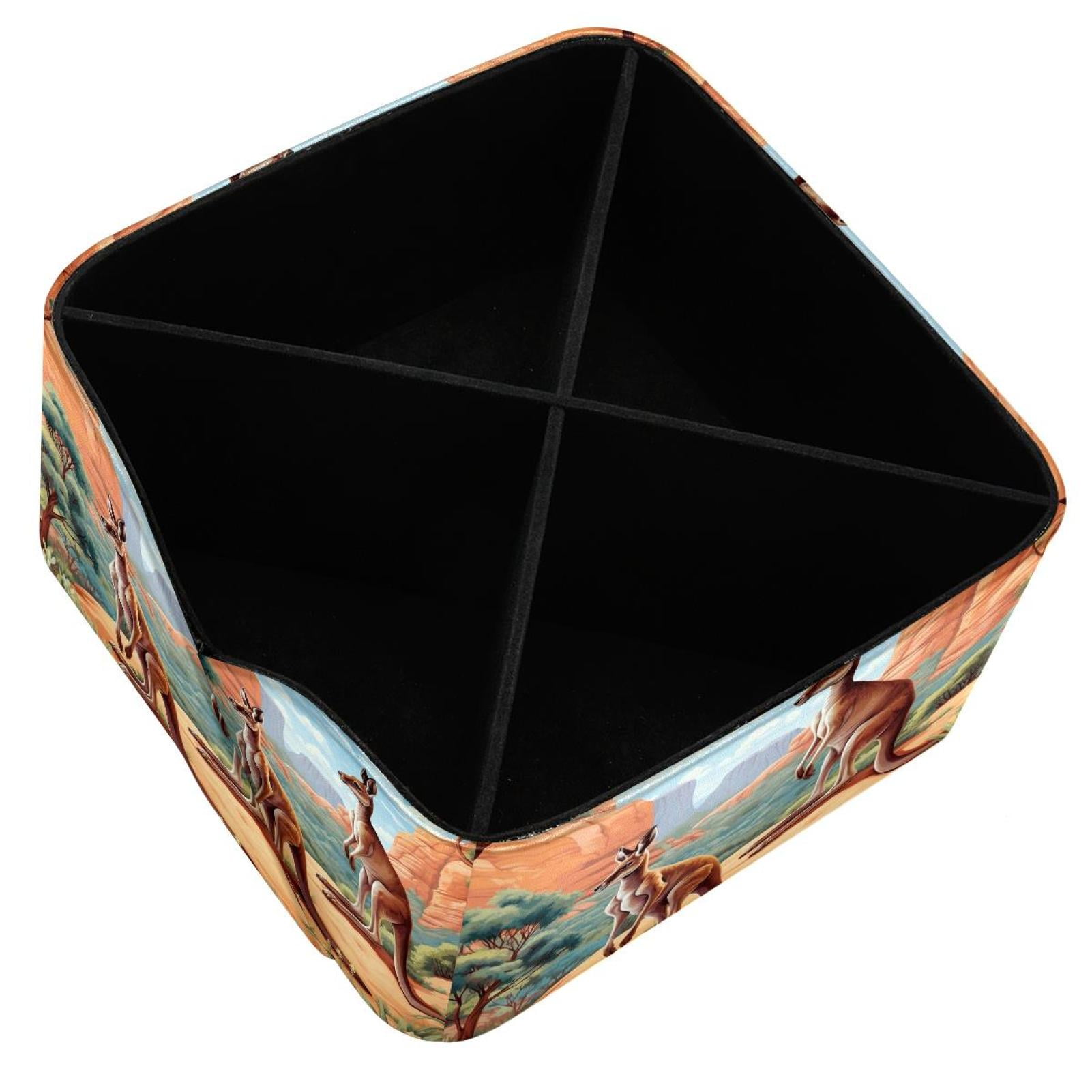 Kangaroo Square Pen Organizer with 4 Compartments, Removable Dividers ...