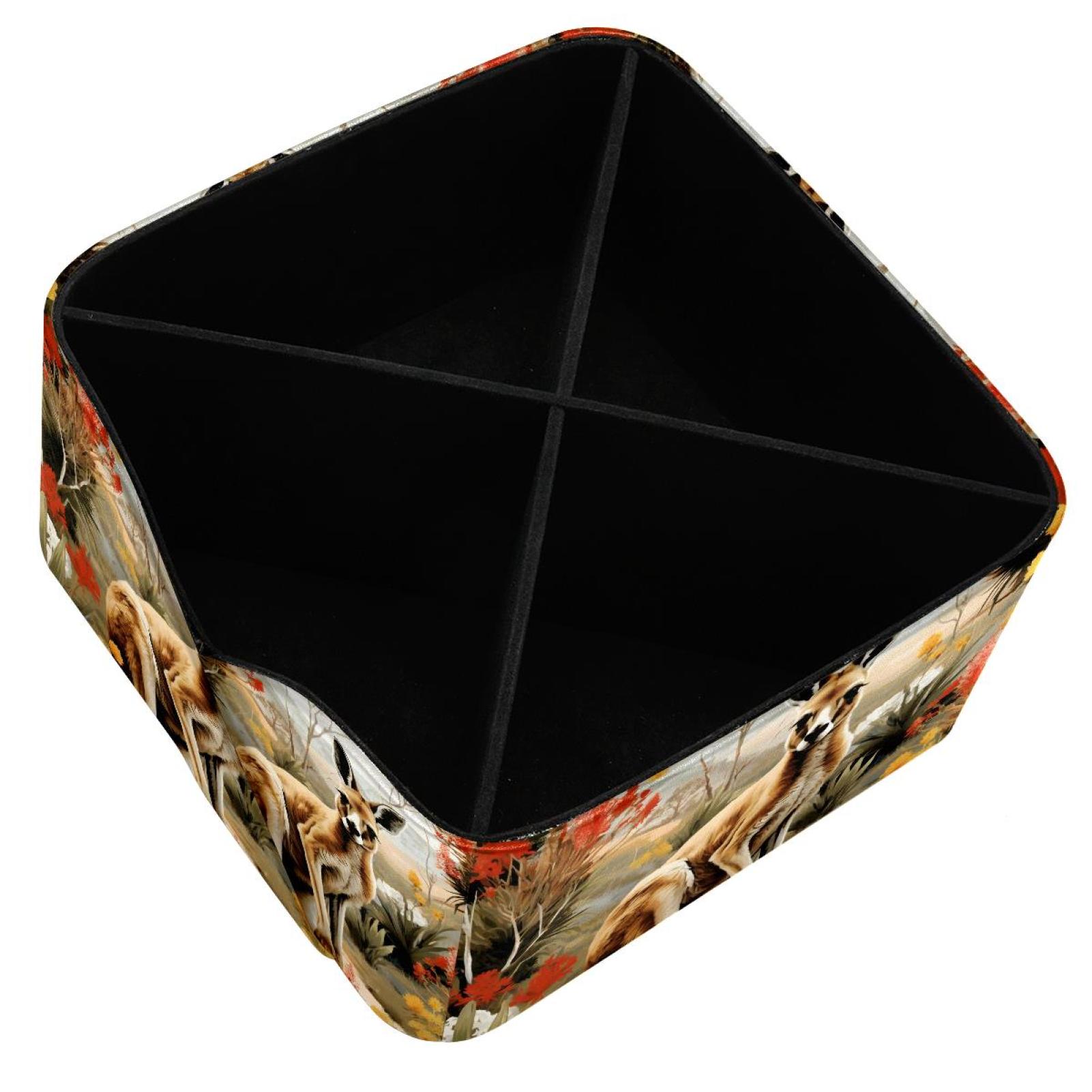 Kangaroo Square Pencil Case with 4 Compartments, Removable Dividers ...