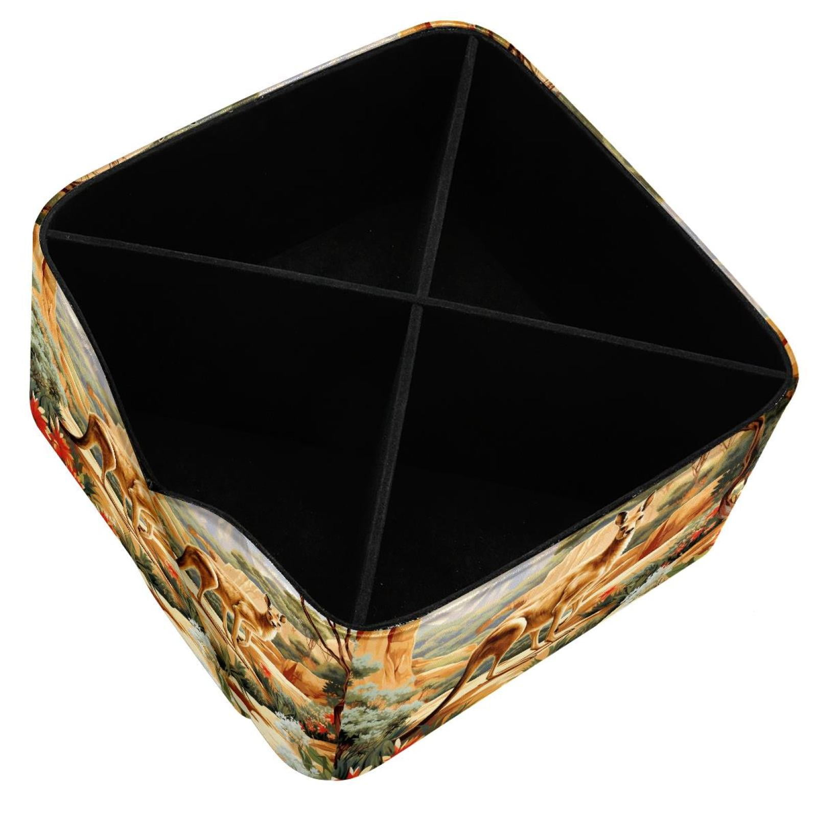 Kangaroo Square Pencil Case with 4 Compartments, Removable Dividers ...