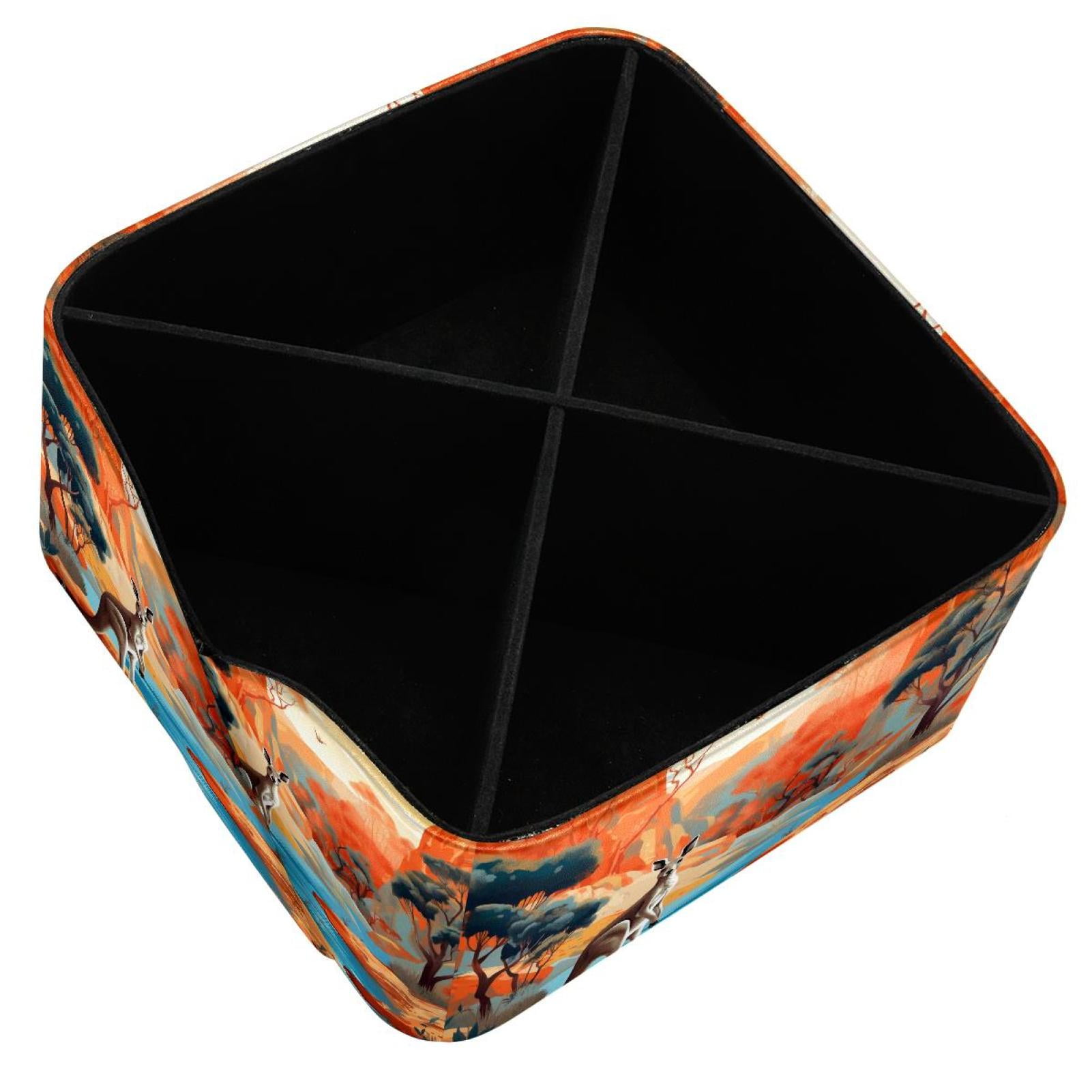 Kangaroo Square Pencil Case with 4 Compartments and Removable Dividers ...