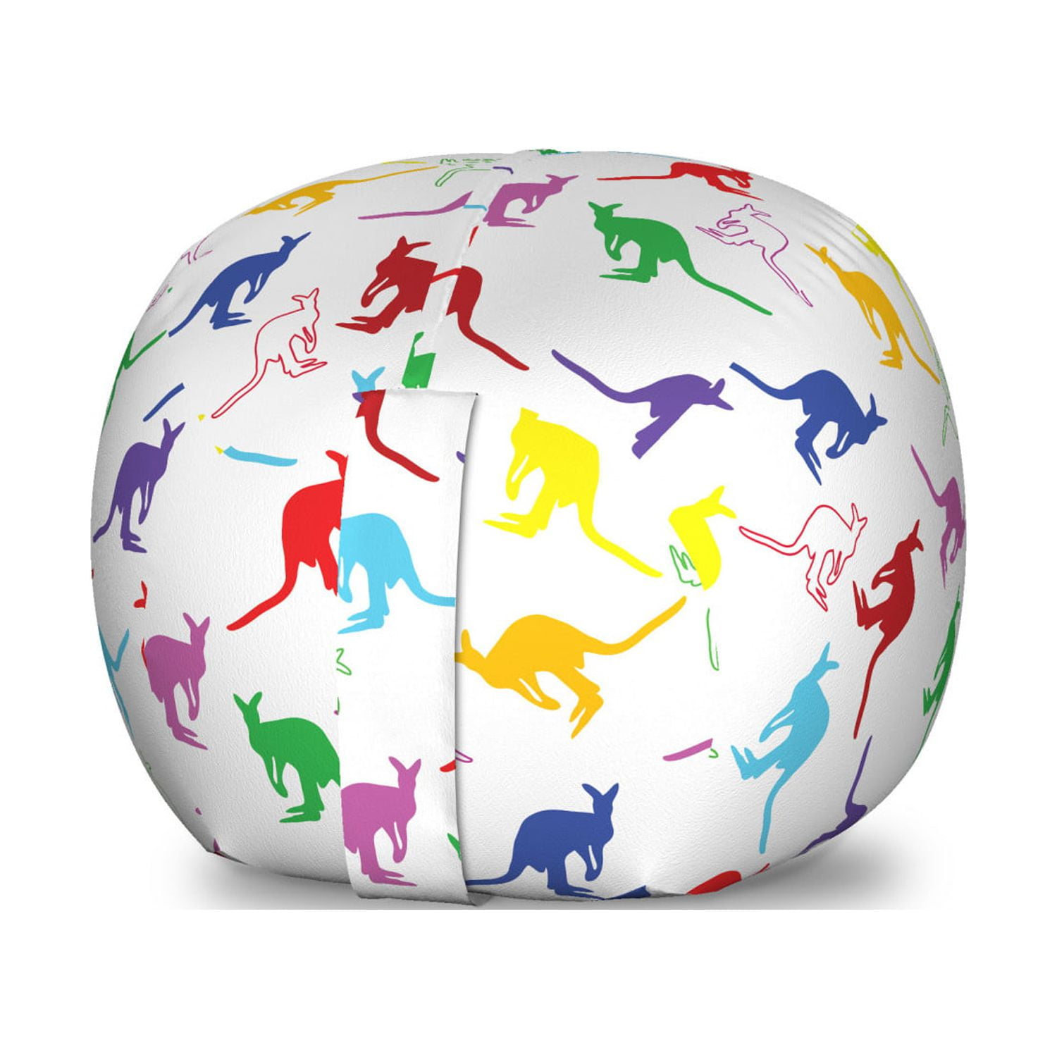 Kangaroo Storage Toy Bag Chair, Wildlife Concept of Vibrant Color Hand ...