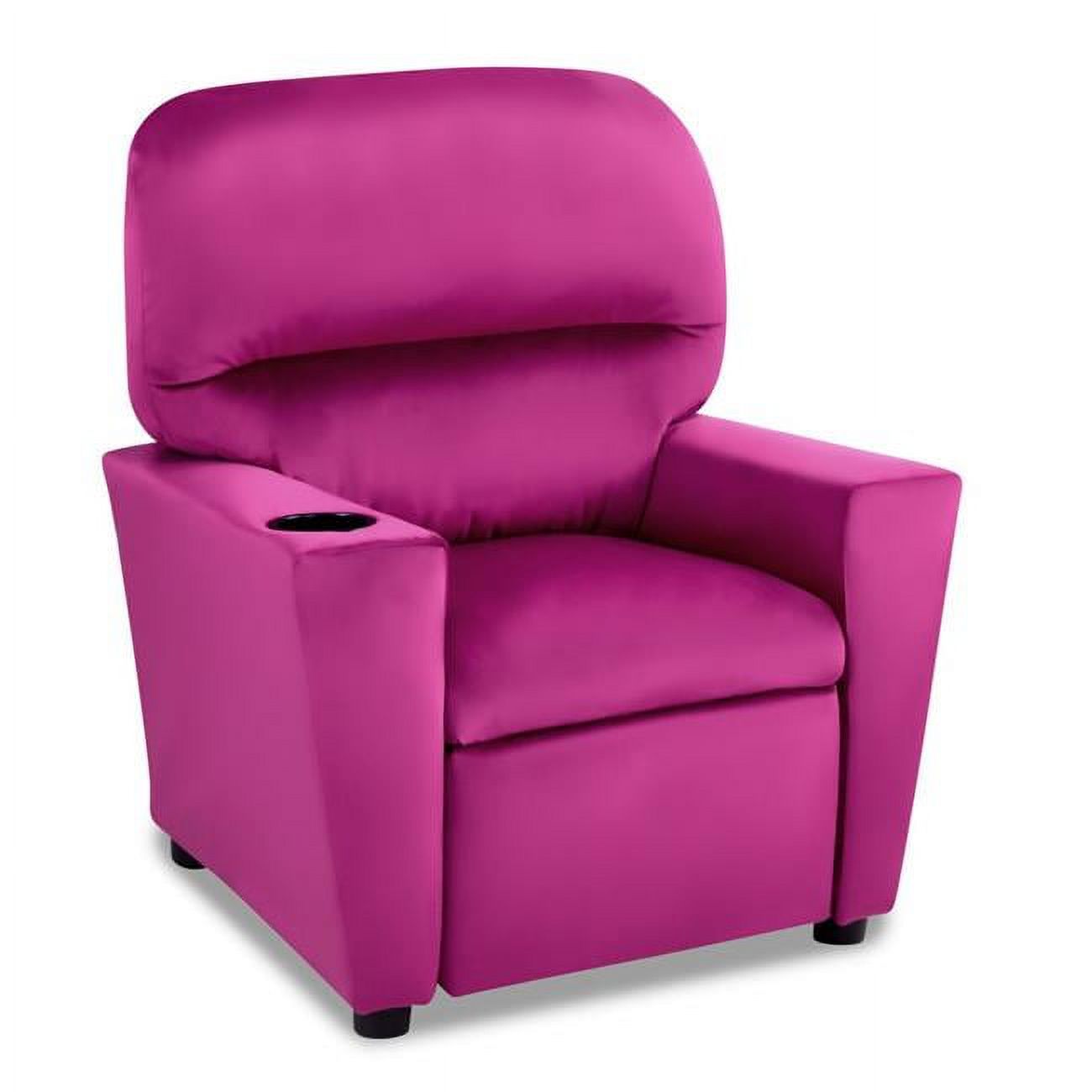 Kangaroo Trading Chantel Magenta Kids Recliner with Cupholder - Walmart.com