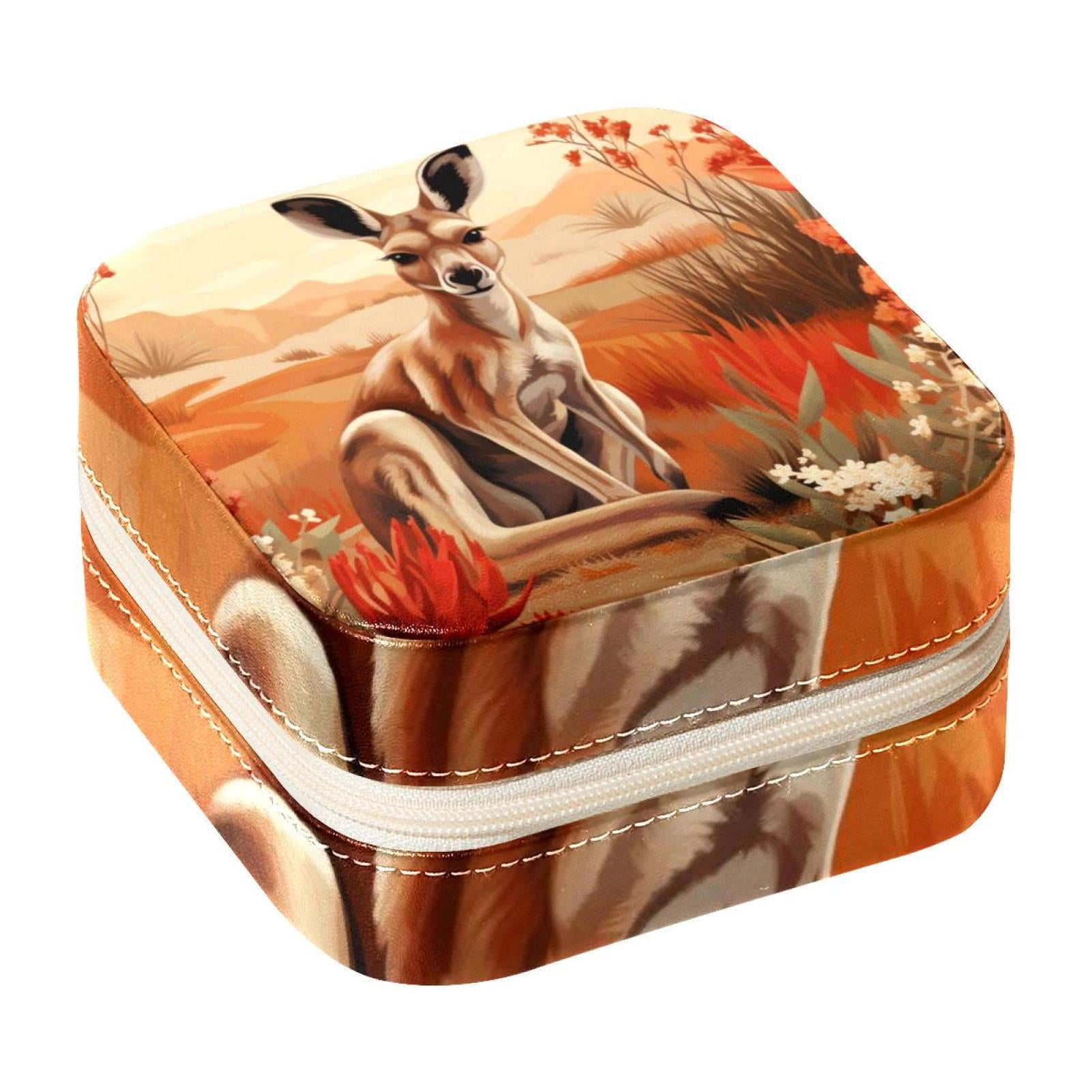 Kangaroo Travel Portable Jewelry Organizer: Square Jewelry Box Storage ...