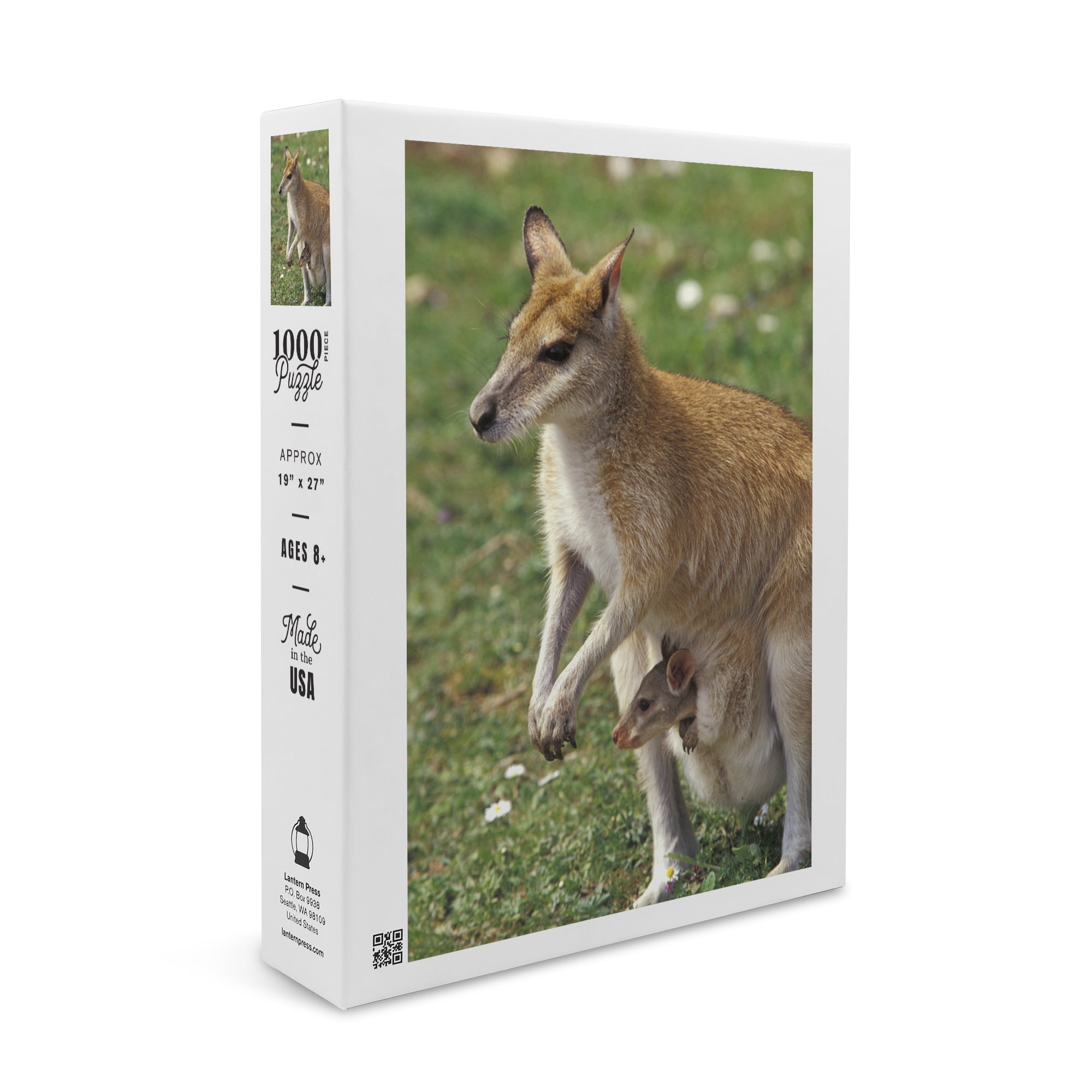 Kangaroo and Baby (1000 Piece Puzzle, Size 19x27, Challenging Jigsaw ...