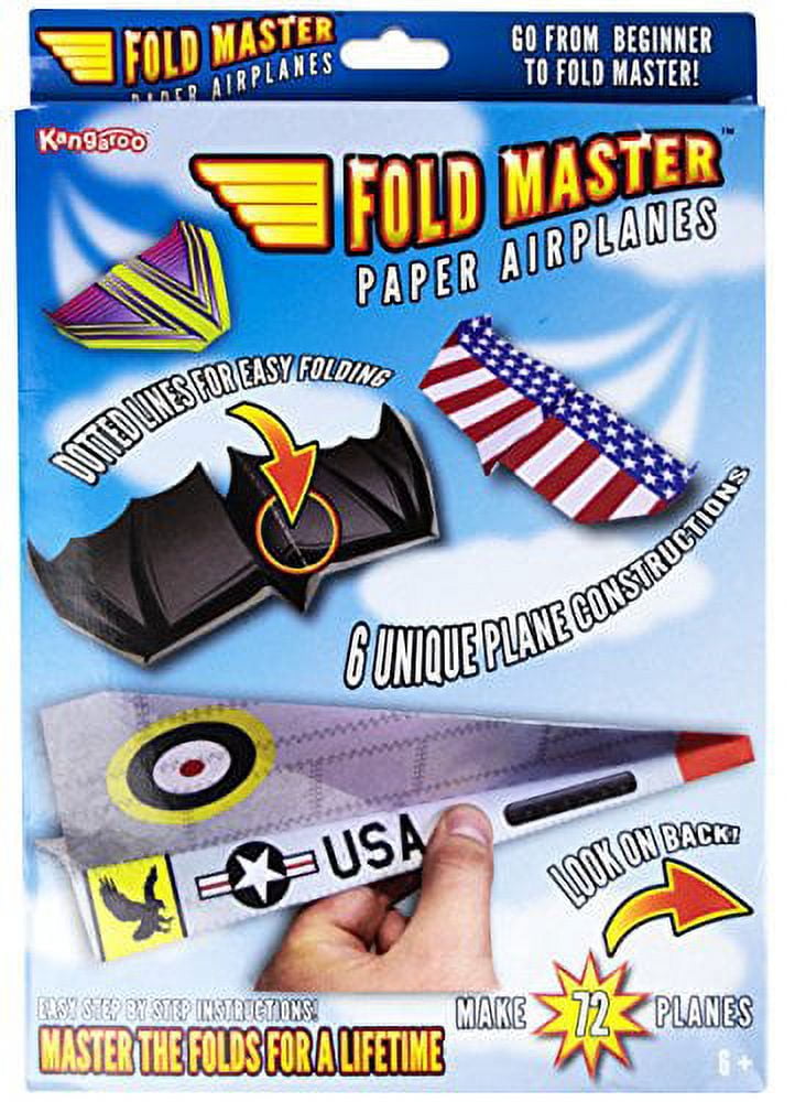 Kangaroo's Paper Airplane Kit; 72 printed Papers- 6 plane Designs ...