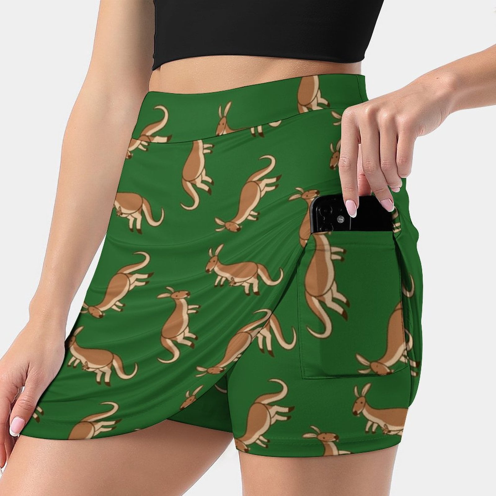 Kangaroos! Women Tennis Skirts Golf Badminton Pantskirt Sports Phone ...
