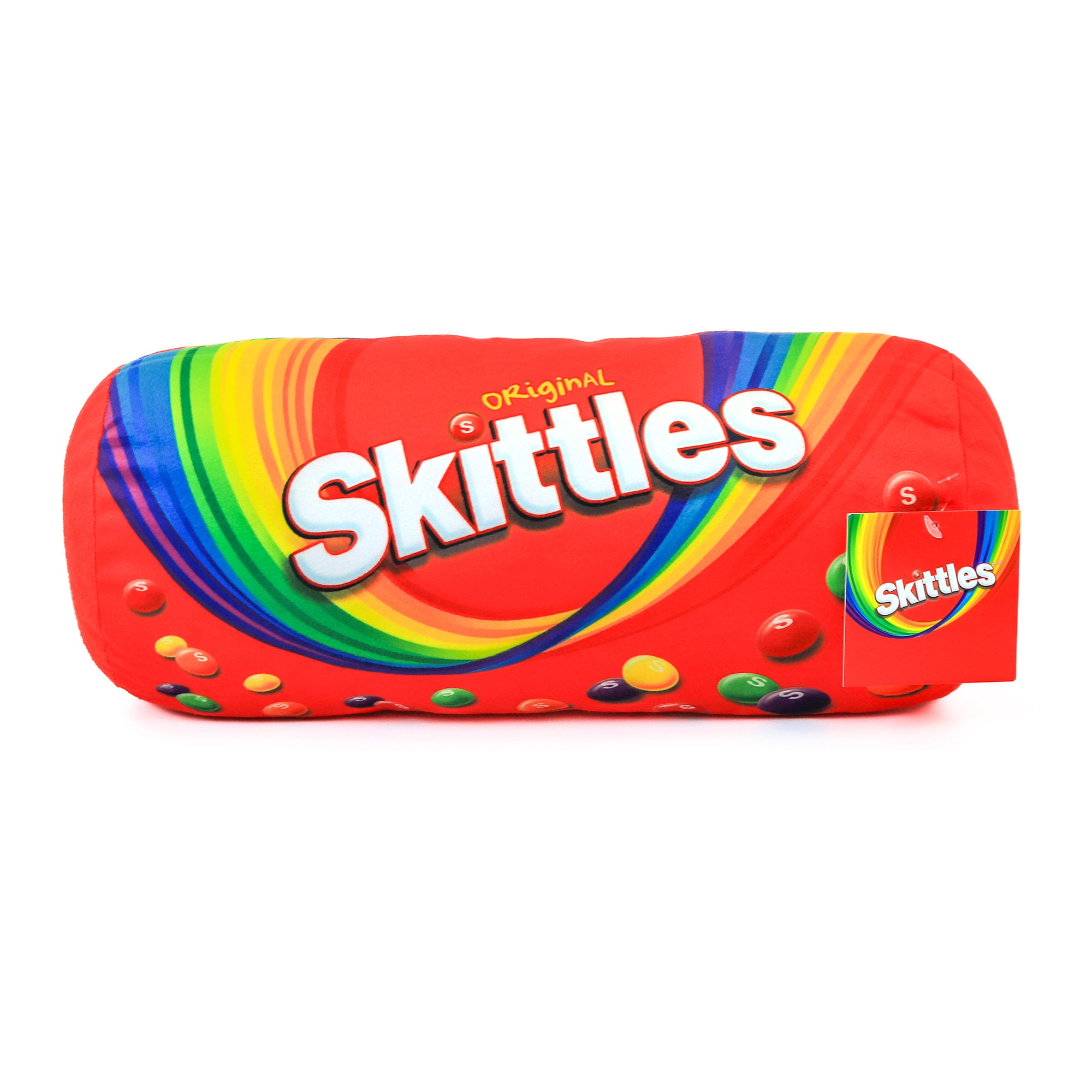 Kangaru: Skittles - Lumbar Cylindrical Pillow - 12 x 5" Candy-Inspired Plush Cushion, Soft ...