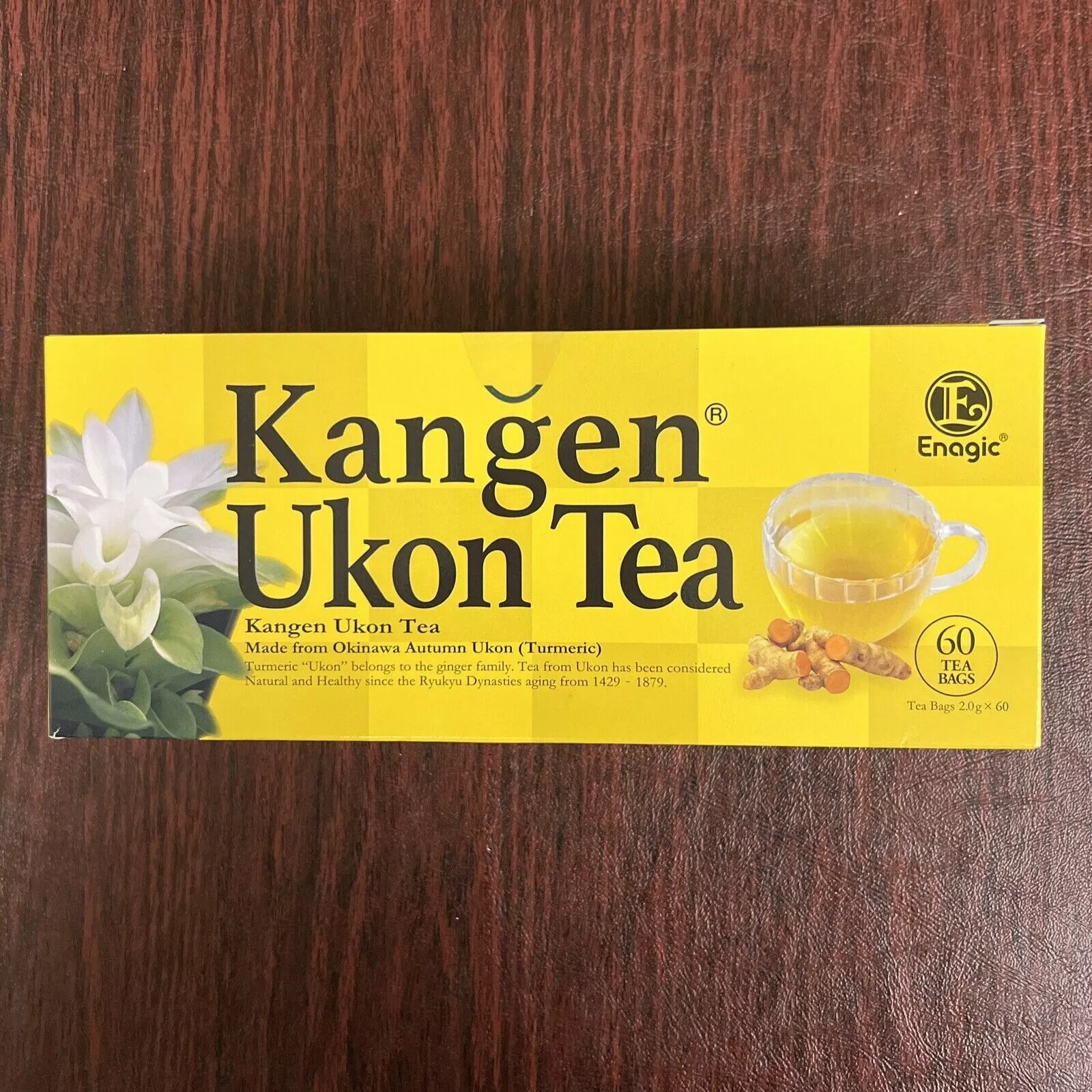 Kangen Ukon Turmeric Tea by Enagic 60 Bags 100% Organic, Sealed New Exp ...