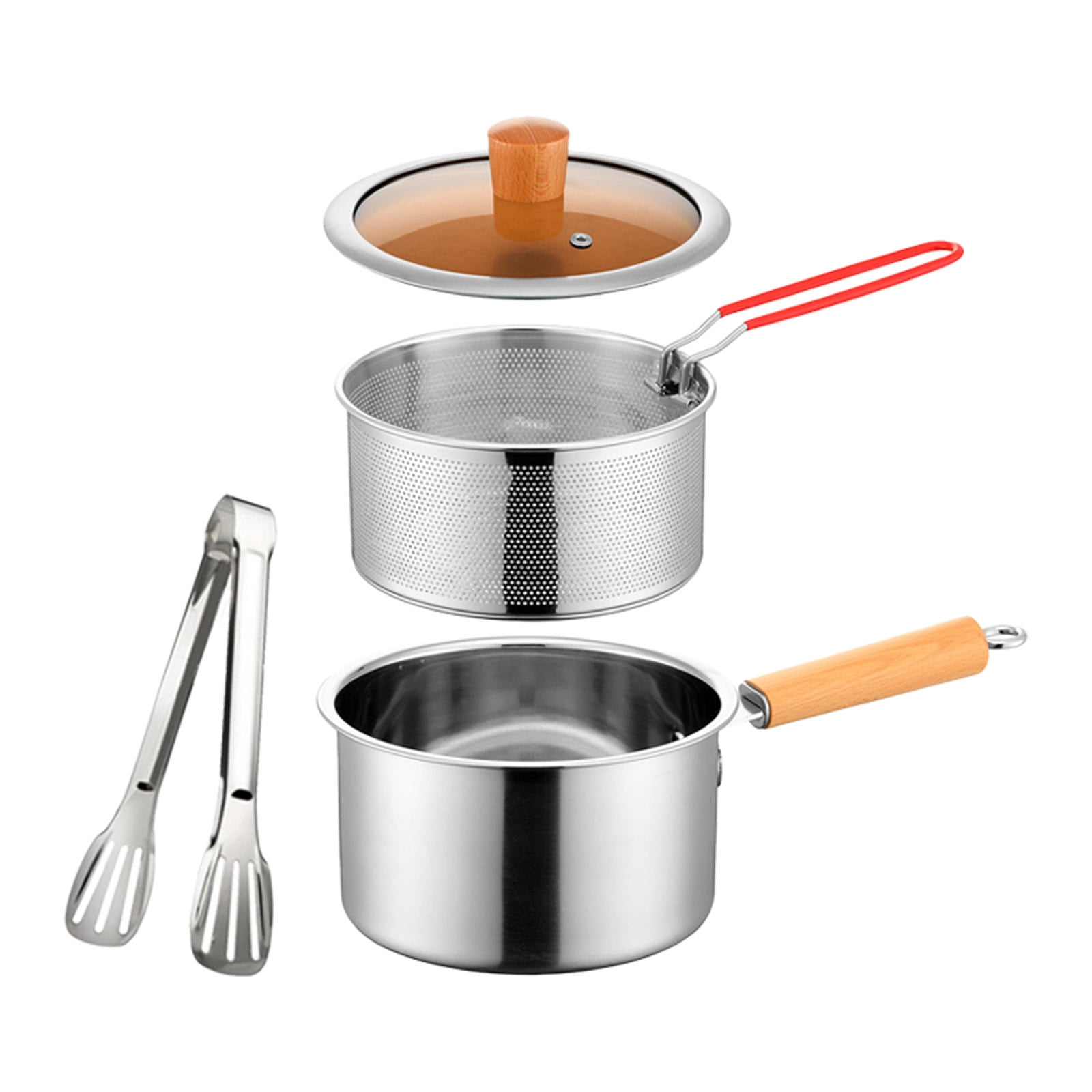 Kangkanggg Stainless Steel Oil Strainer Pot With Fry Deep Fryer Pot ...