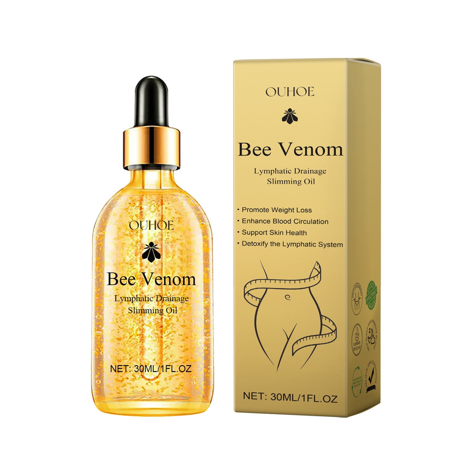 Kangnenghuishiye Bee Lymphatic Reduction Body Oil Massage Tight Shape ...