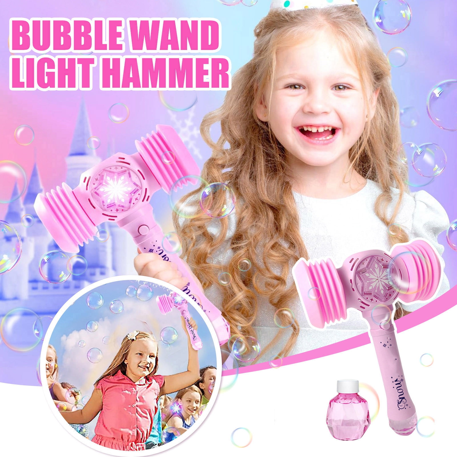 Kangnenghuishiye Hammer Bubble Machine, Bubble Wand and Toy Hammer 2 in ...
