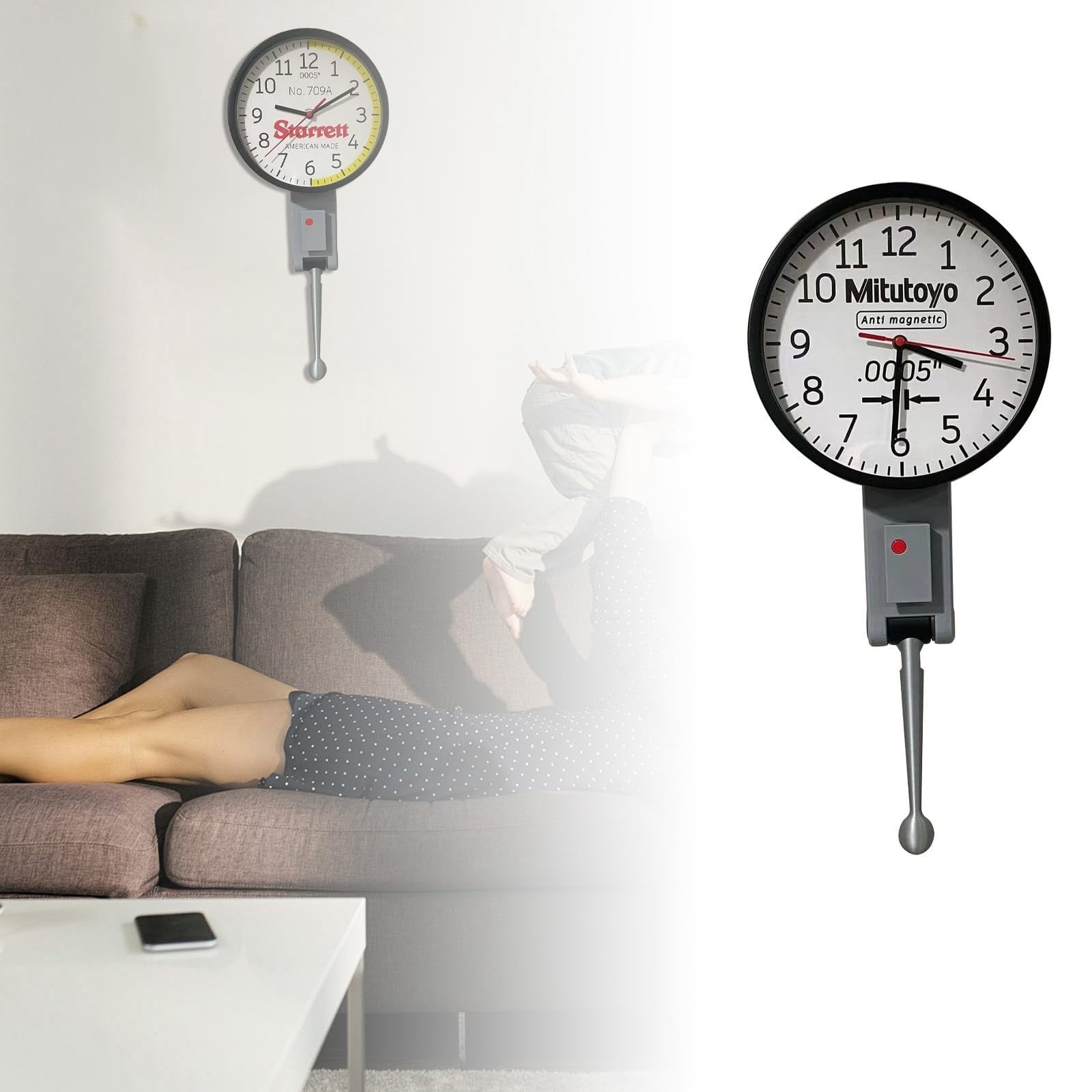 Kangnenghuishiye New! Wtosuhe 8 Inch Dial Indicator Wall Clock Great ...