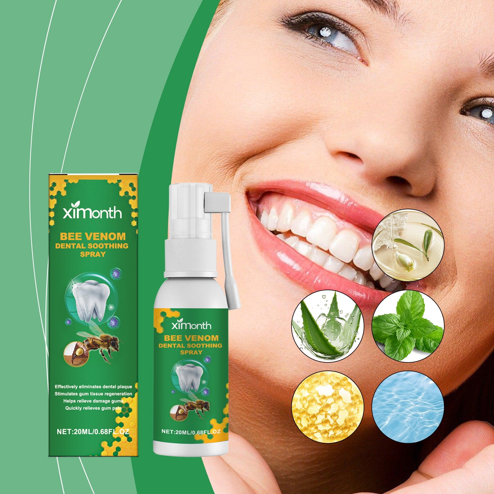 Kangnenghuishiye Salud Y Belleza Oral Care Spray Bee Soothing Spray