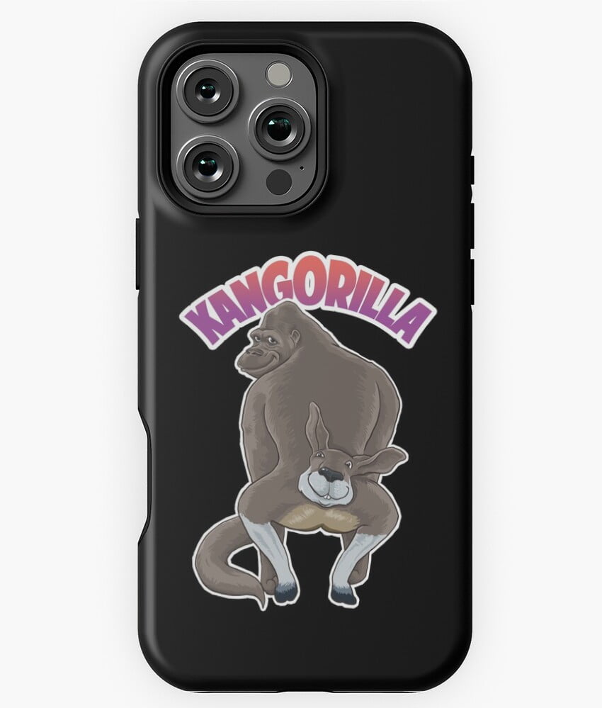 Kangorilla Kangaroo Gorilla Funny Phone Case for iPhone 16 15 14 13 12 ...