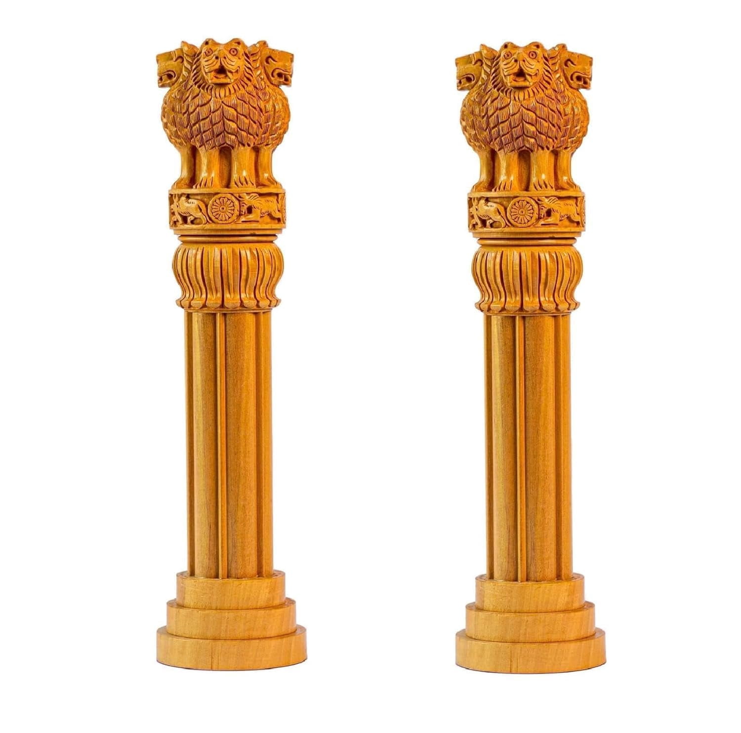 Kanhaji Creations Wooden Ashoka Stambh Desk Ashoka Pillar Ideal for ...
