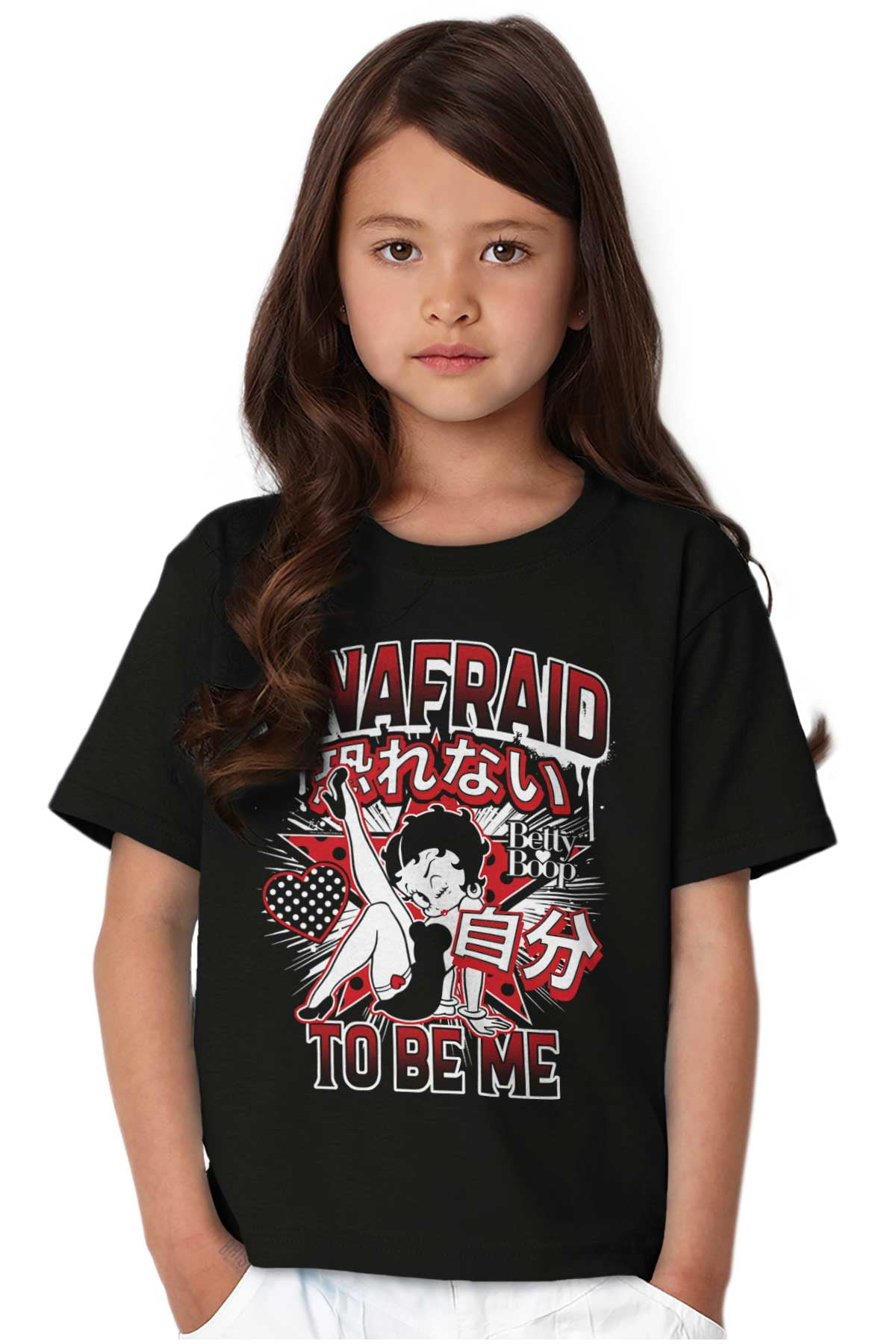 Kanji Betty Boop Unafraid To Be Me Girls Kids T Shirt Tees Teen Brisco ...