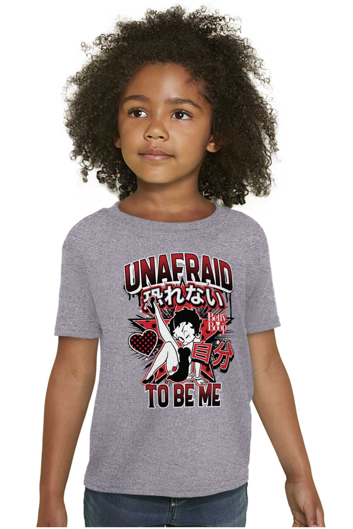 Kanji Betty Boop Unafraid To Be Me Girls Kids T Shirt Tees Teen Brisco ...