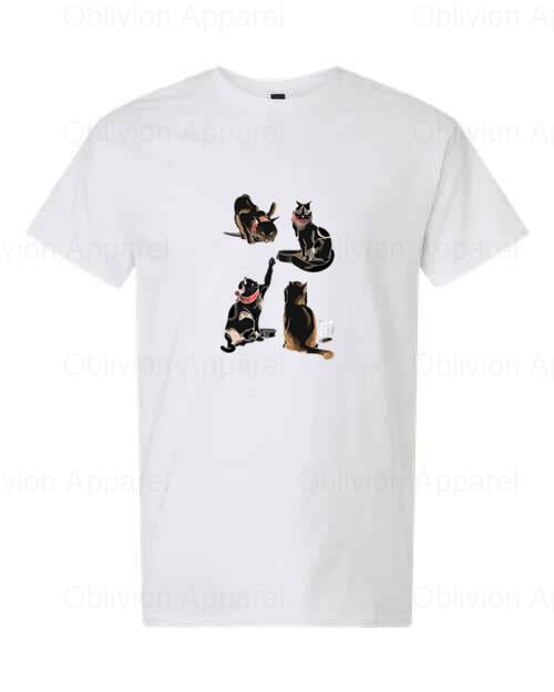 Kanji Cats Japanese Writing Feline Symbols Neko Art Aesthetic T Shirt ...